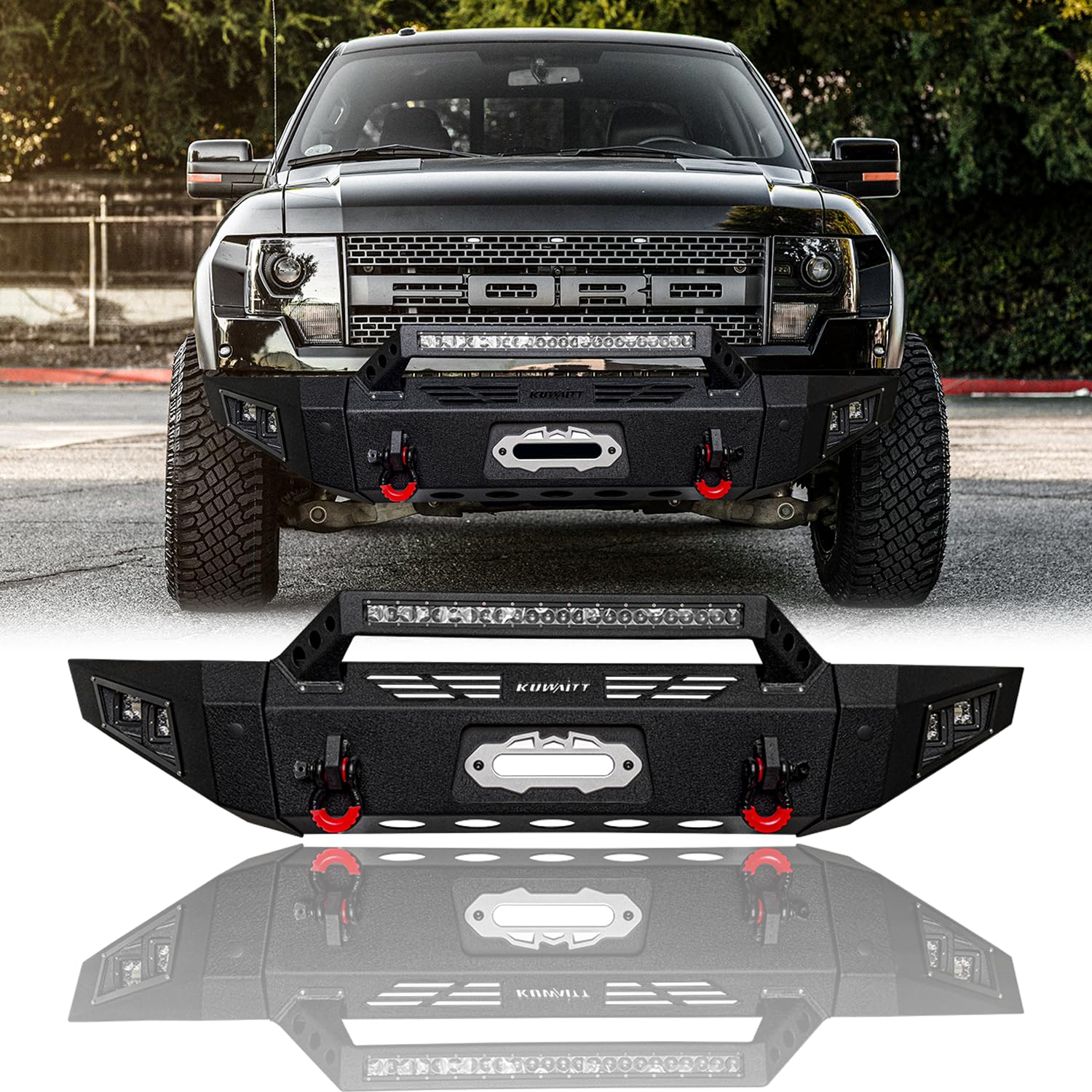 For 2010 2014 Ford Raptor Svt Steel Front Bumper W | Desertcart EGYPT