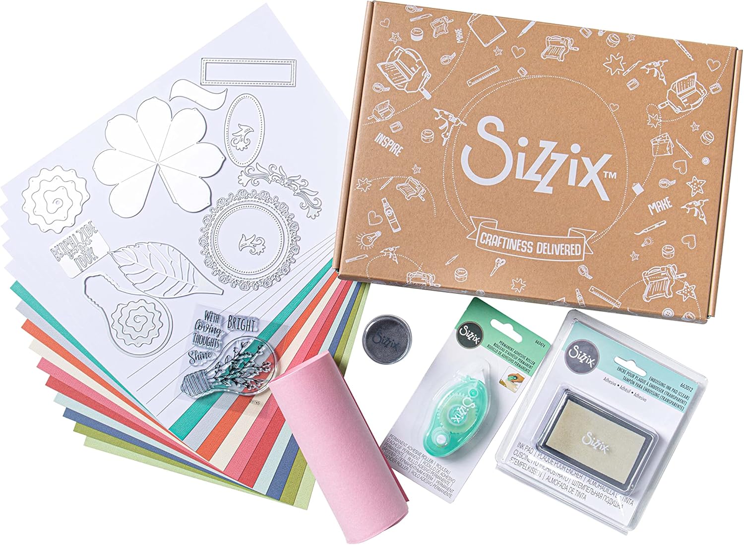 Sizzix Product Box-Loving Thoughts, Multi-Colour, One Size : Amazon.co ...