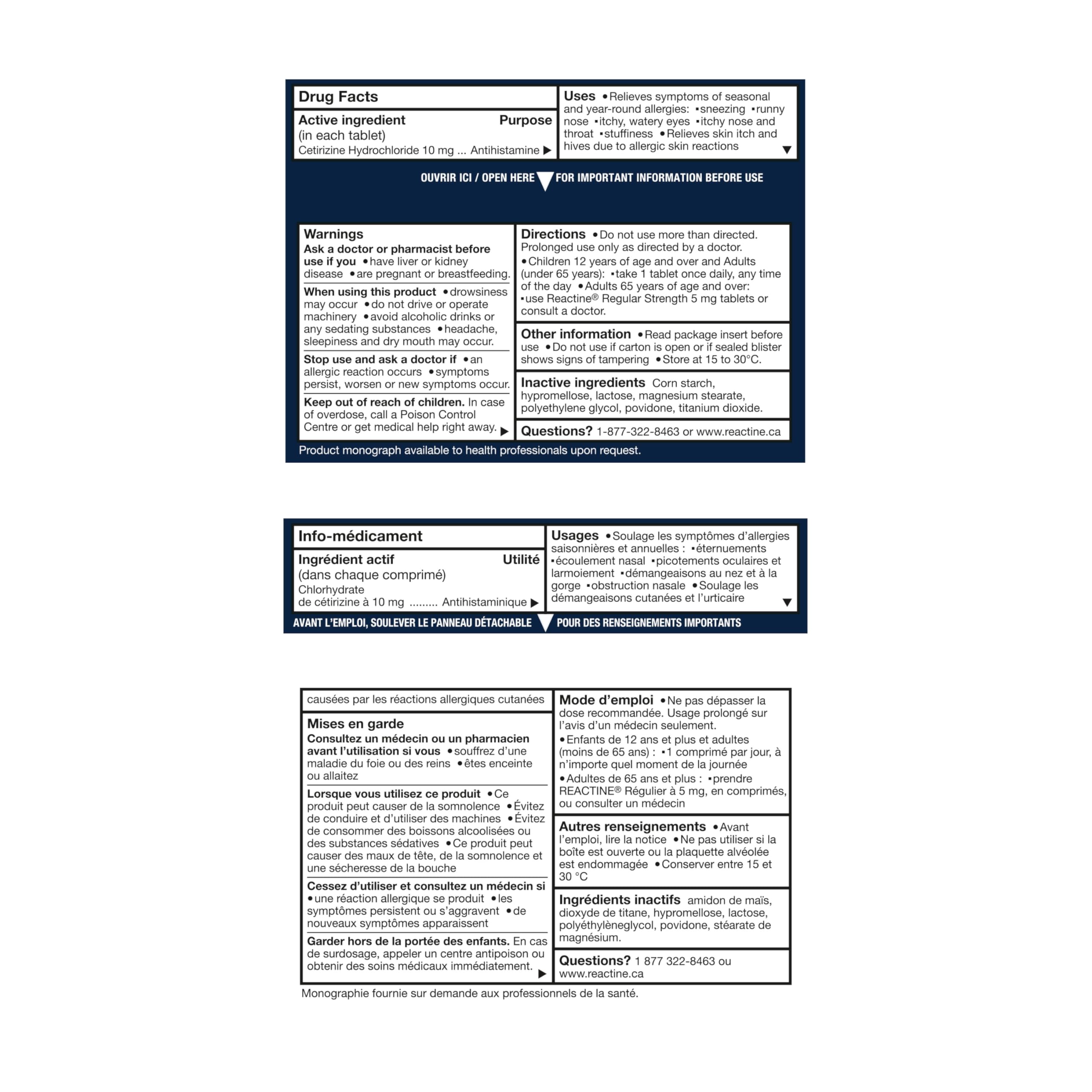 Reactine Medication Allergy Medicine Hi Res Stock Photography And