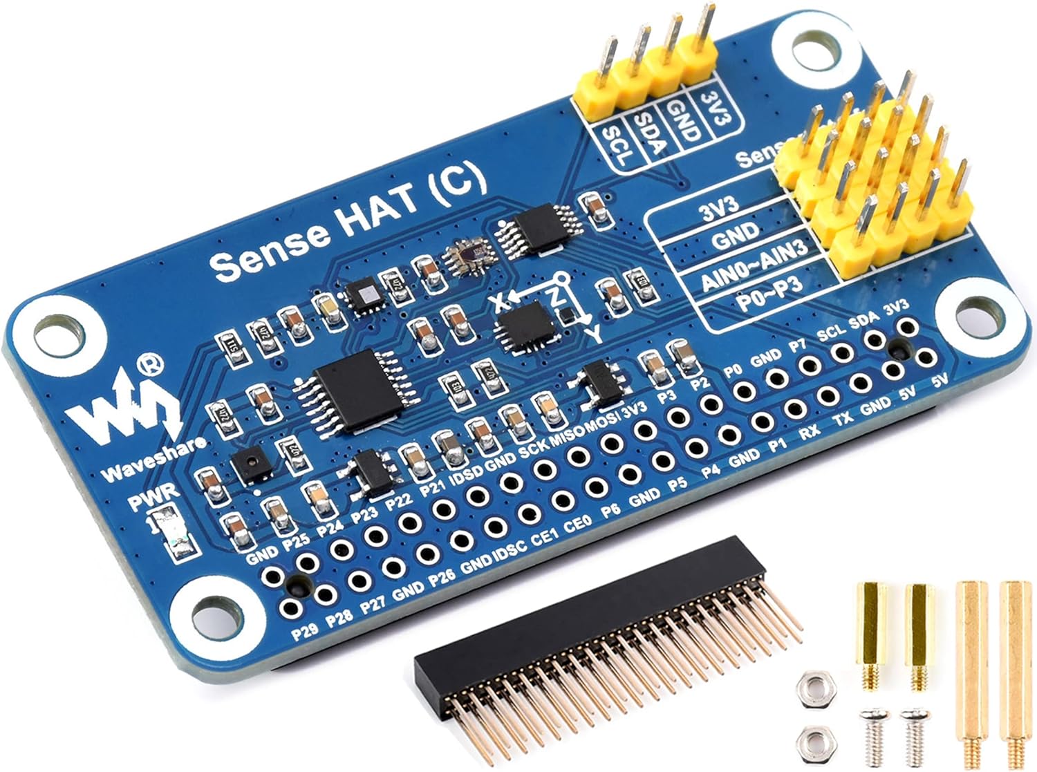 Amazon.com: waveshare for Raspberry Pi 4B/3B+/3B/2B/B+/A+/Zero/Zero W/Zero 2W, Sense HAT (C ...