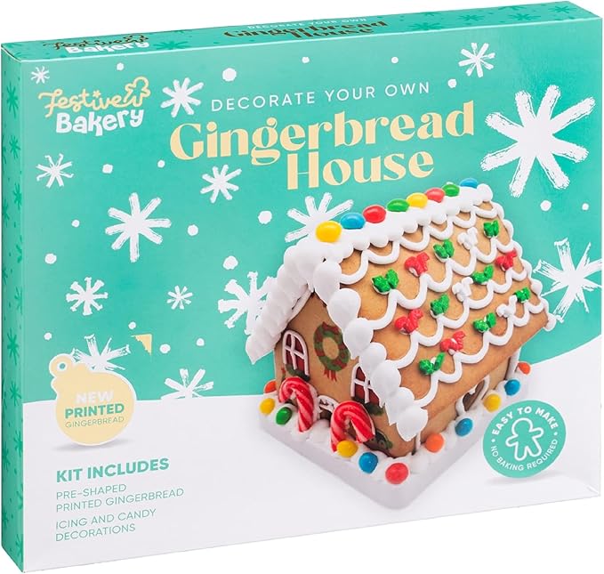 Christmas Preshaped Gingerbread House Kit - Build Your Own Gingerbread ...