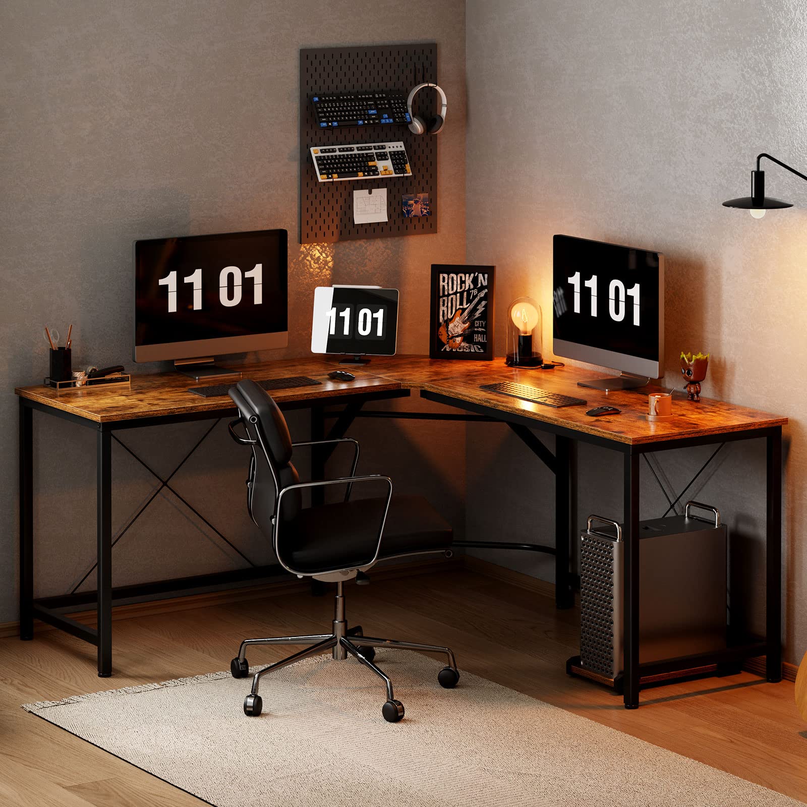 Snapklik.com : Soges L-Shaped Gaming Desk, Large 59 X 59 Inches ...