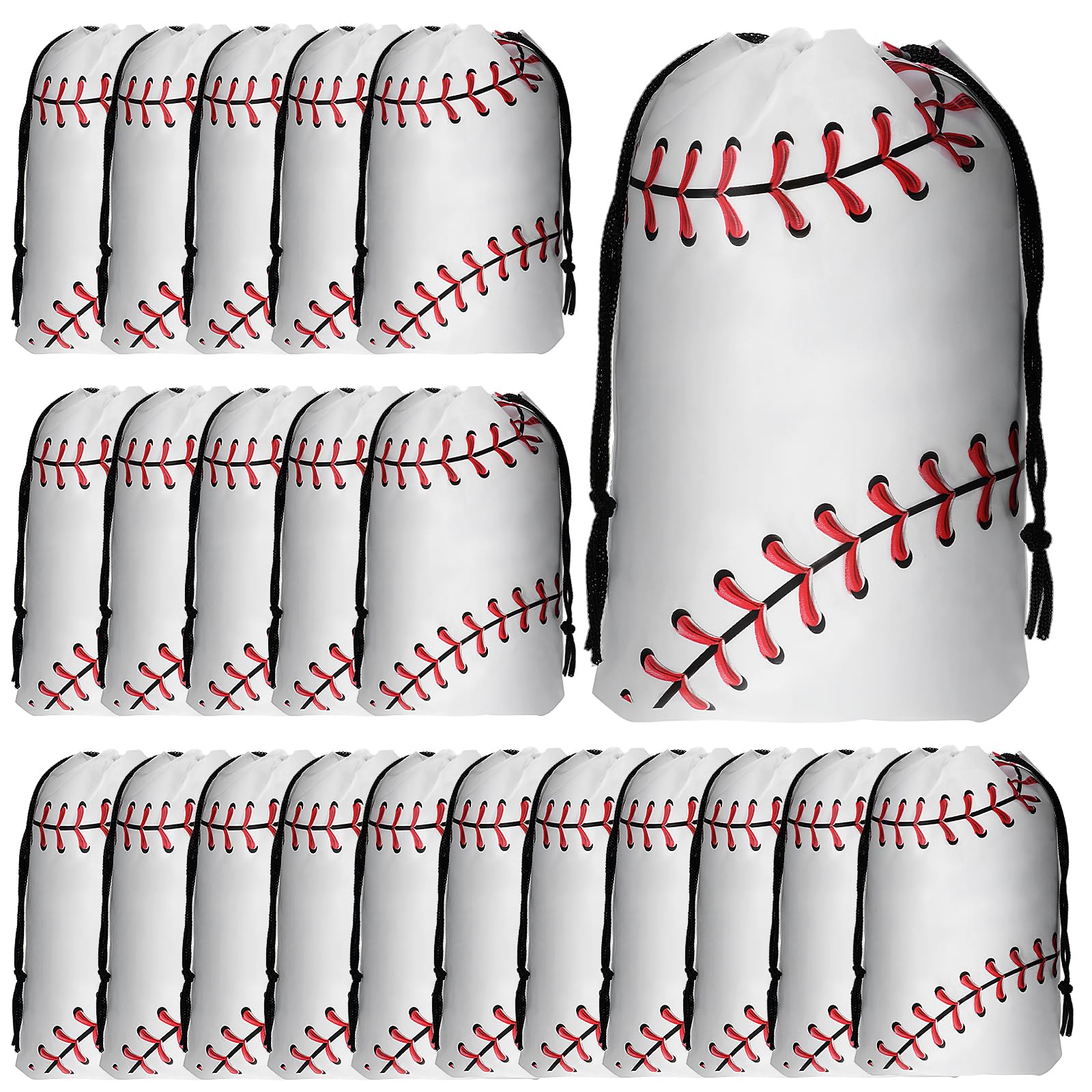 Amazon.com: cobee Baseball Drawstring String Bag, 50 Pack Drawstring ...