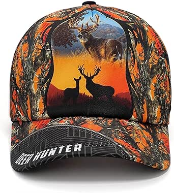 Deer Hunting Baseball Cap Adjustable with Steel Buckle, Gift for Dad ...