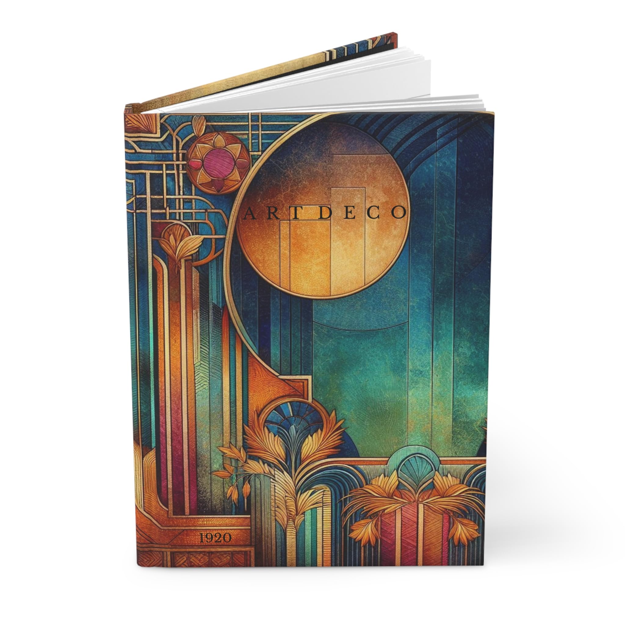 Amazon.com : Vintage Art Deco Revival Hardcover Journal, Vintage Style ...