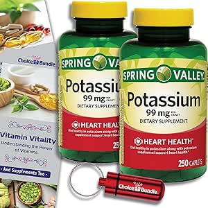 Amazon.com: Choice Bundle Spring Valley Potassium Heart Health Dietary ...