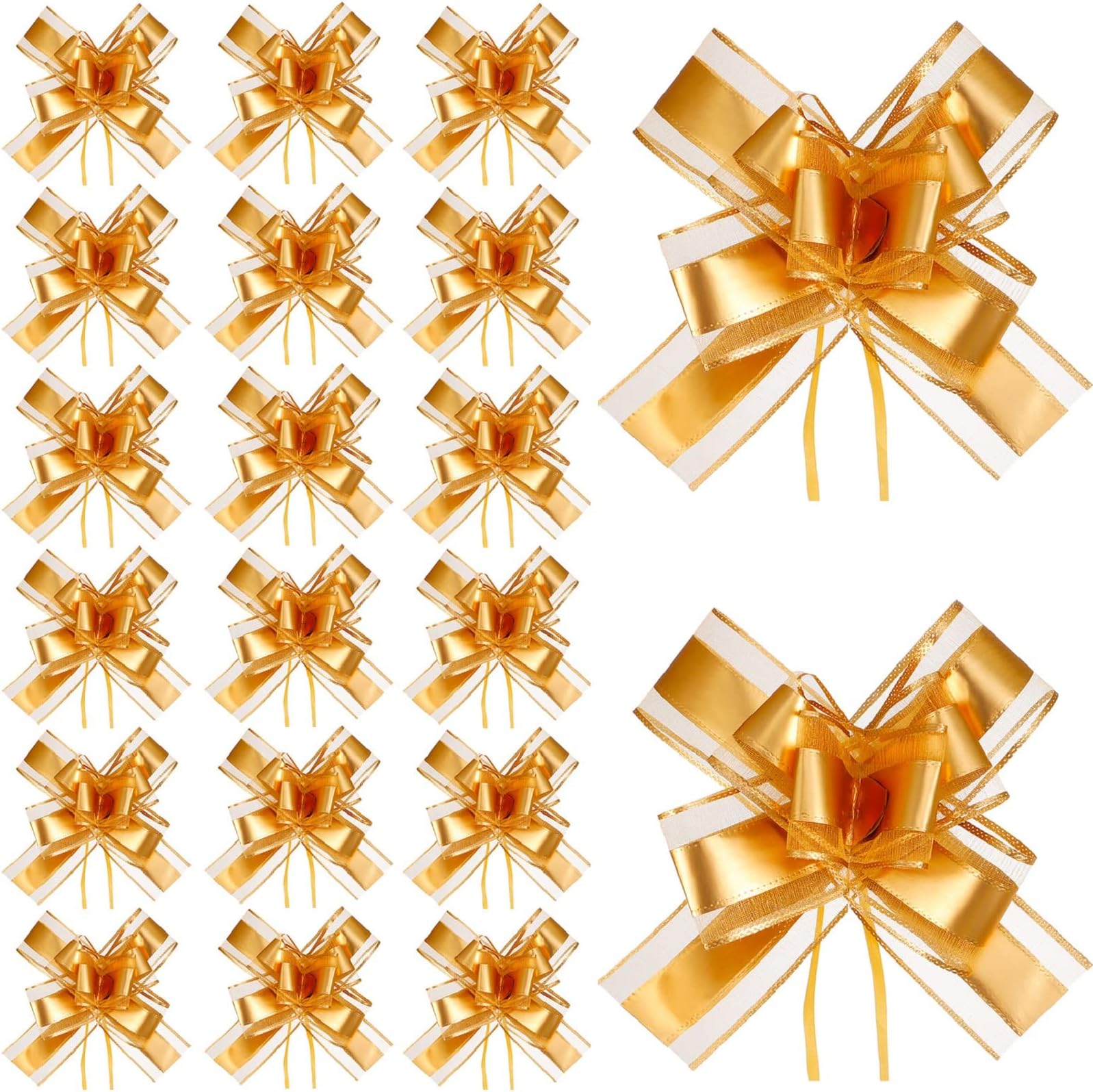 XC 30 Pcs Pull Bows Large Gift Ribbon Wedding Car Ribbon White Satin ...