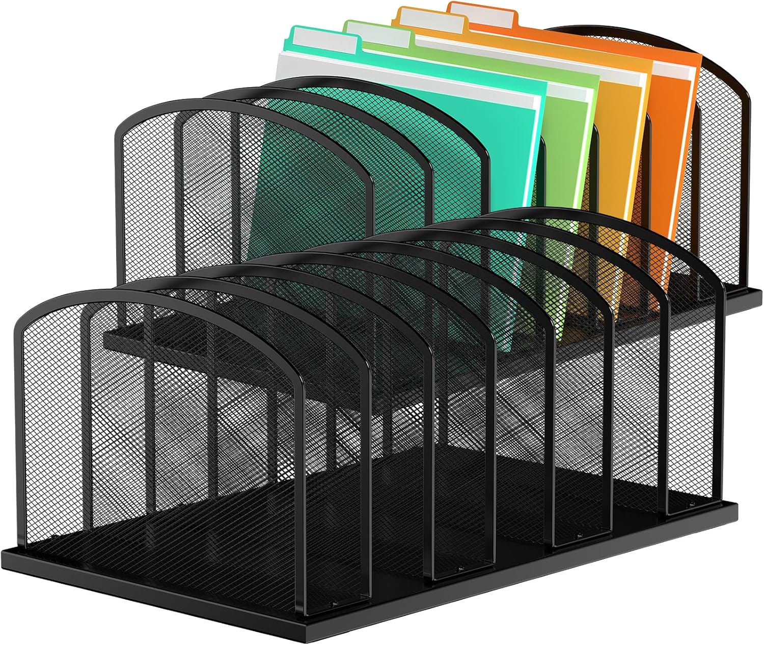 Amazon.com: MINDEPOT Desk File Organizer 7 Sections Upright Mesh File ...