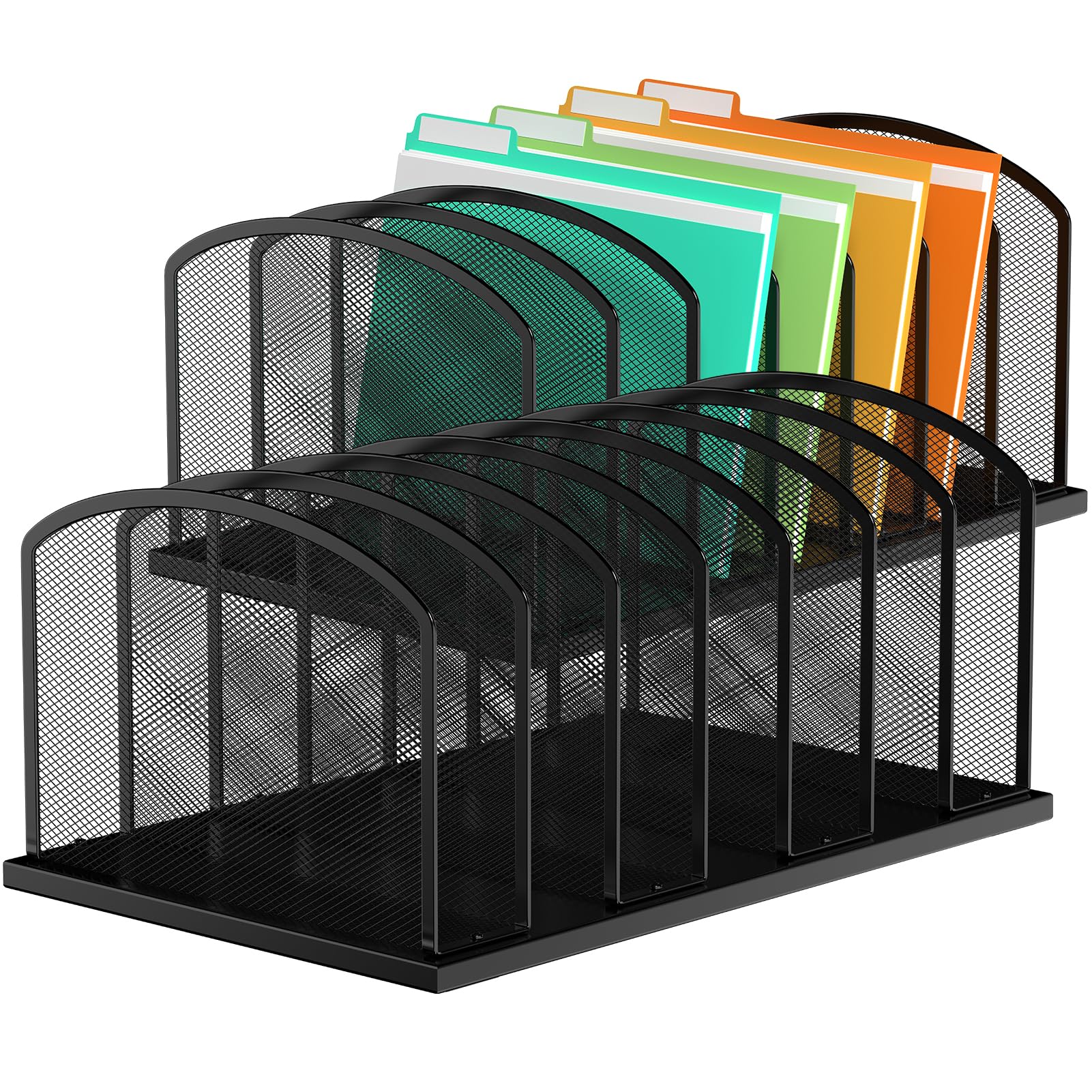 Amazon.com: MINDEPOT Desk File Organizer 7 Sections Upright Mesh File ...