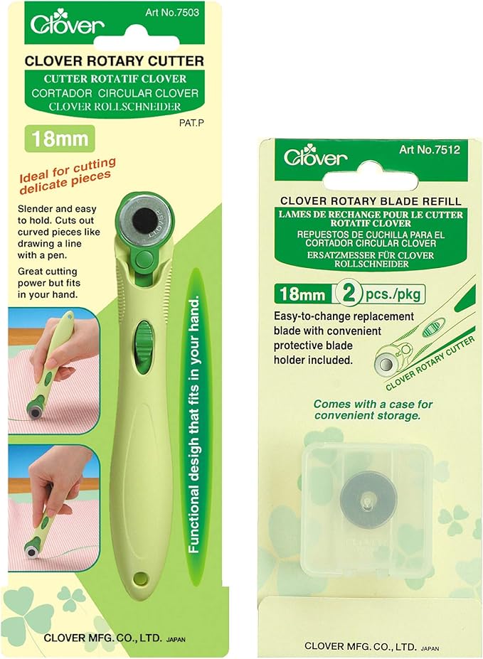 Amazon.com: Clover 18 millimeter Bundle Rotary Cutters, 25, Multiple 2