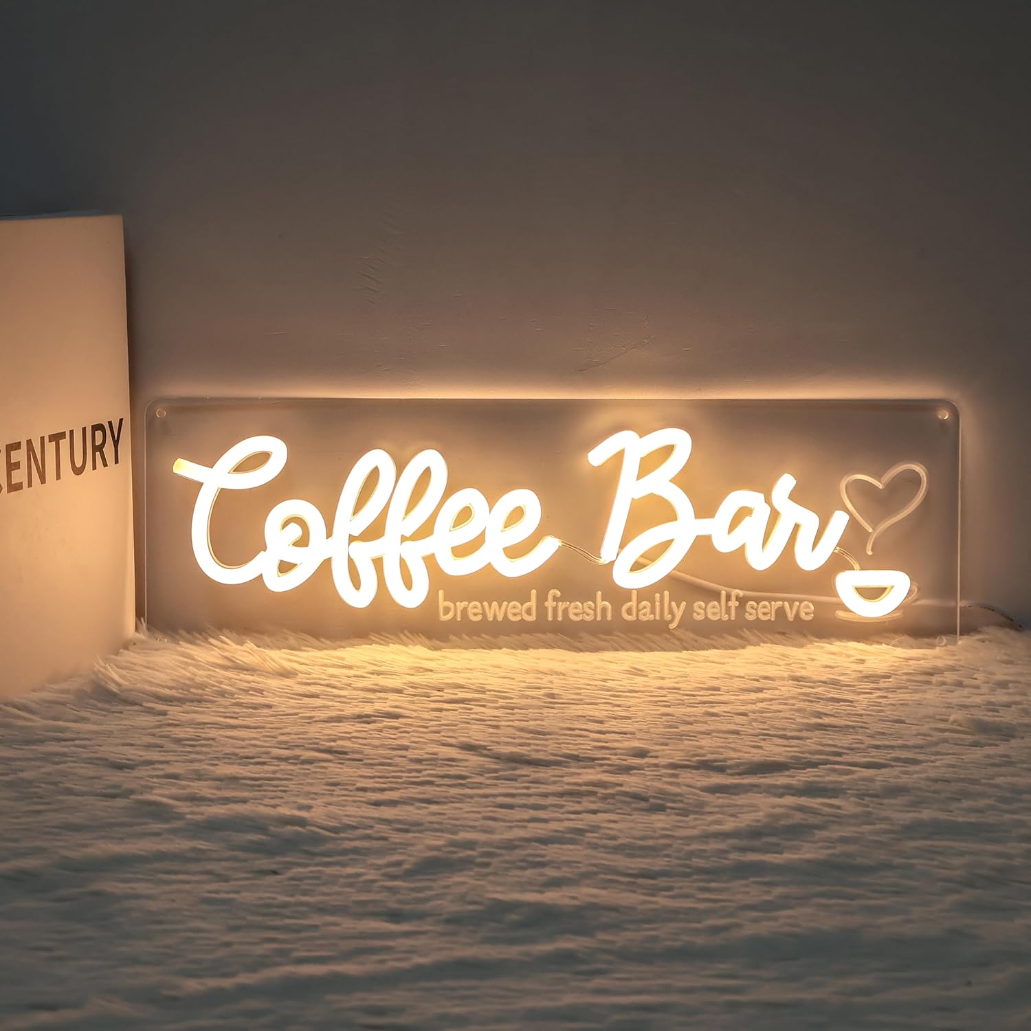 Amazon.com : Coffee Bar Neon Sign with Timer Remote Dimmer, Warm White ...