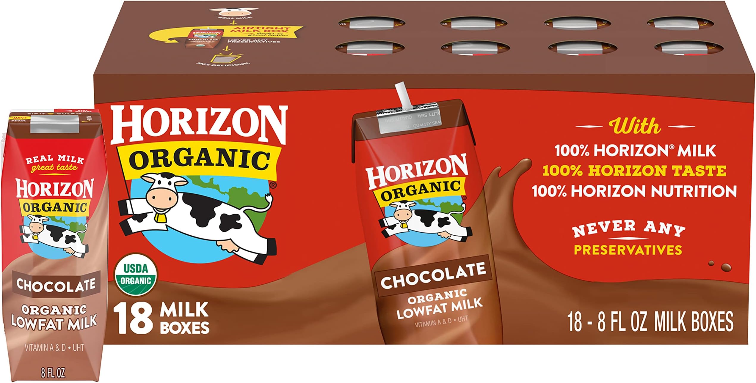 Amazon.com: Horizon Organic Shelf-Stable 1% Low Fat Milk Boxes ...