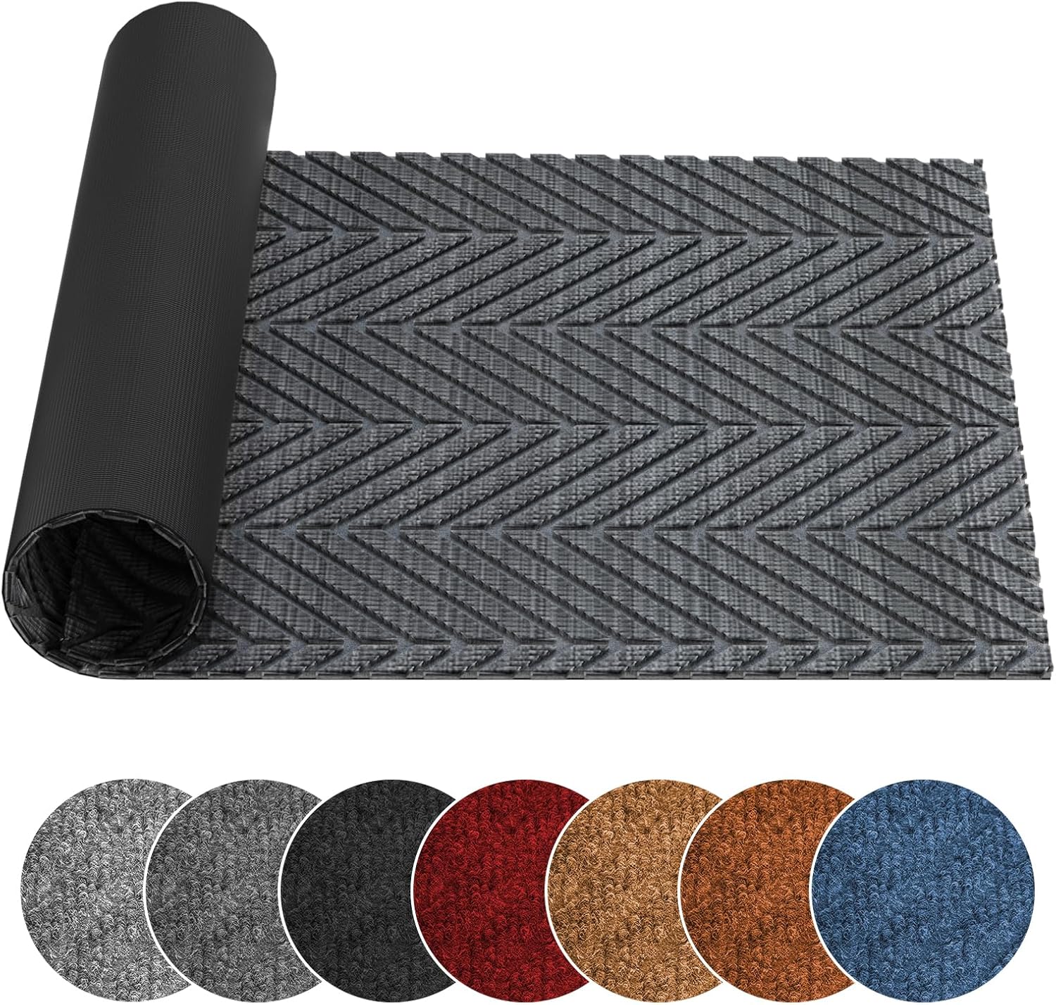 UHOUSEST Door Mat Outdoor & Indoor Washable, Door Mat Non Slip Heavy ...
