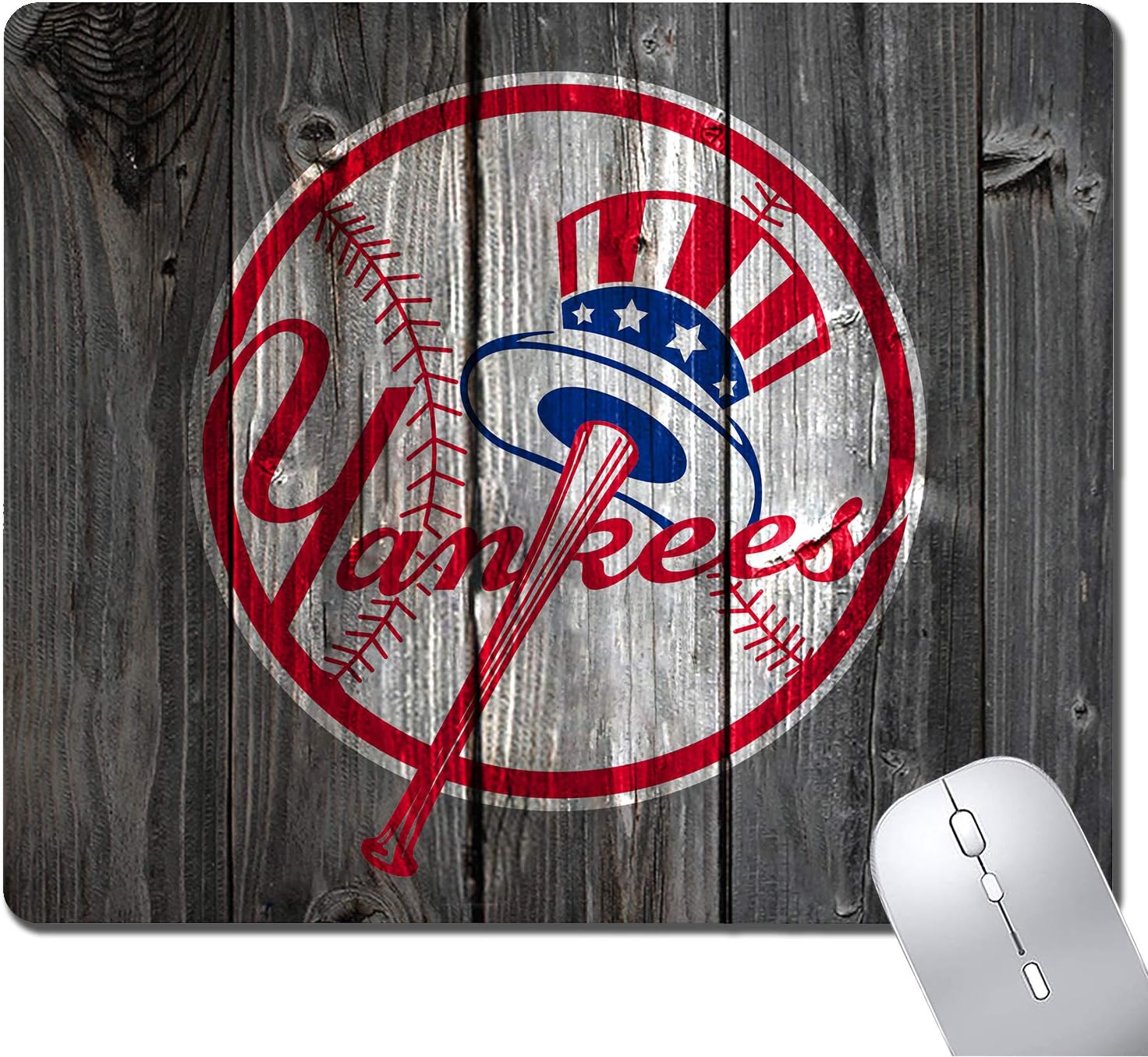 Amazon.com: Wood Grain Design Sports Mouse Pad, Non-Slip Rubber Base ...