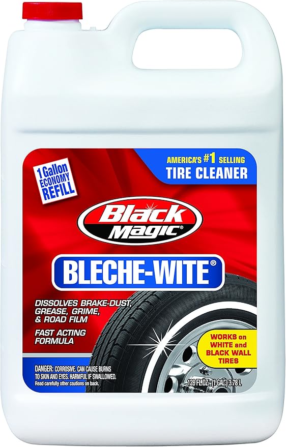 Black Magic 800002222 Bleche-Wite Tire Cleaner, 1 Gallon: Automotive ...