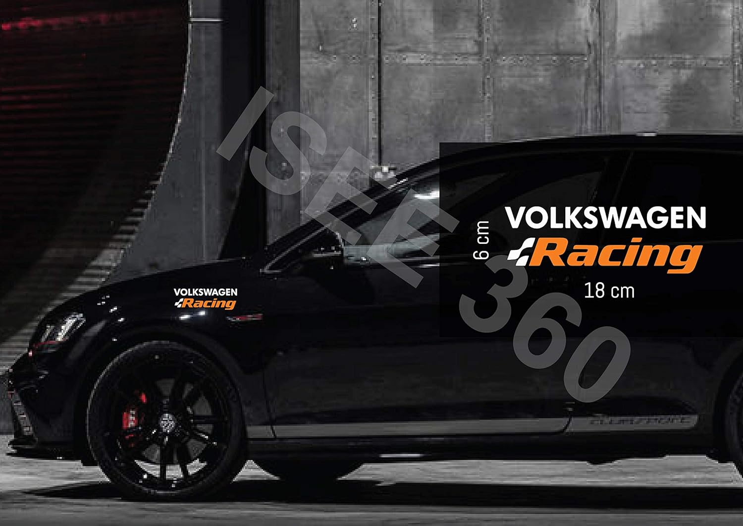 ISEE 360® Sports Racing Stickers for Car Exterior Sides Hood Bumper ...