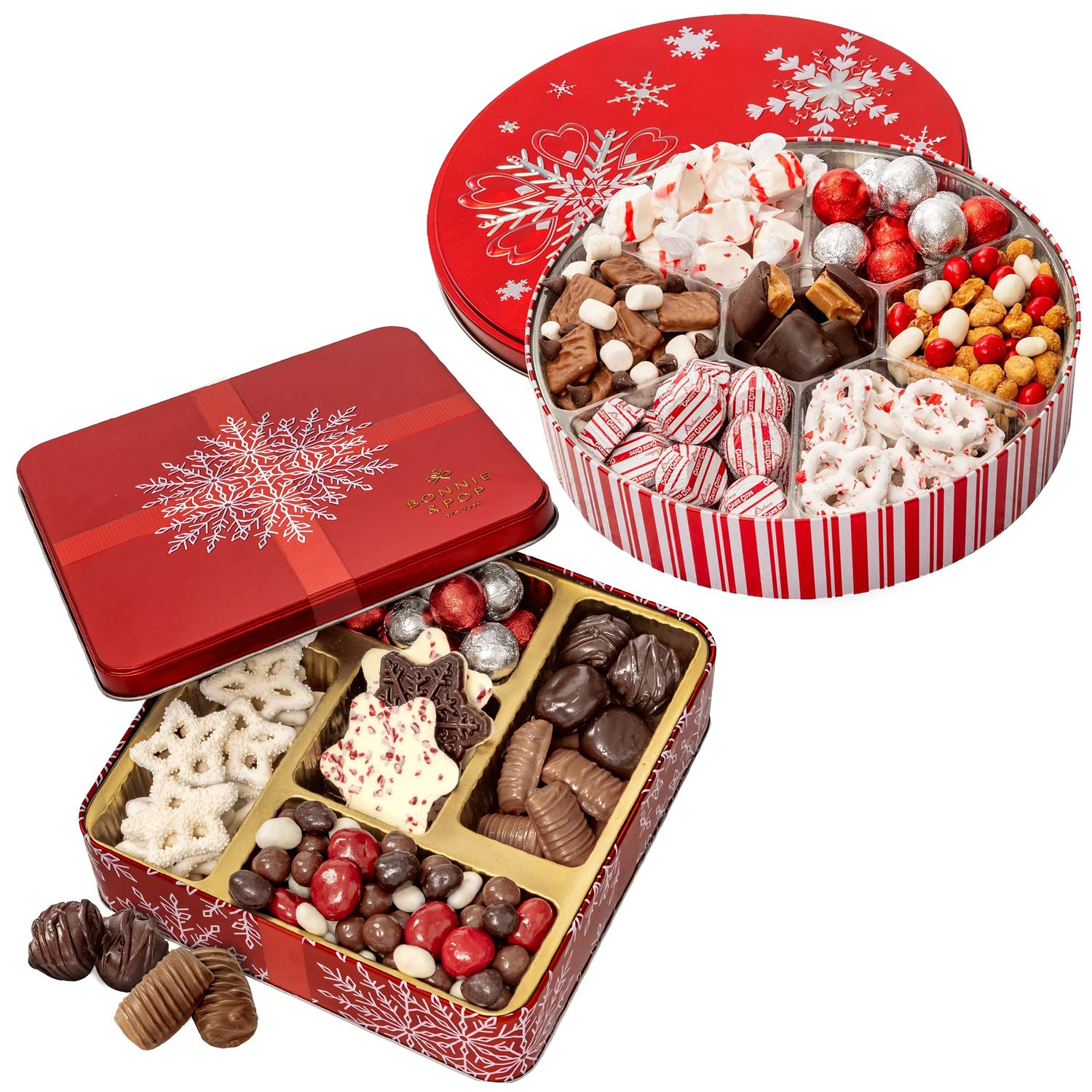 Amazon.com: Bonnie and Pop-Christmas Chocolate Gift Tin Variety ...