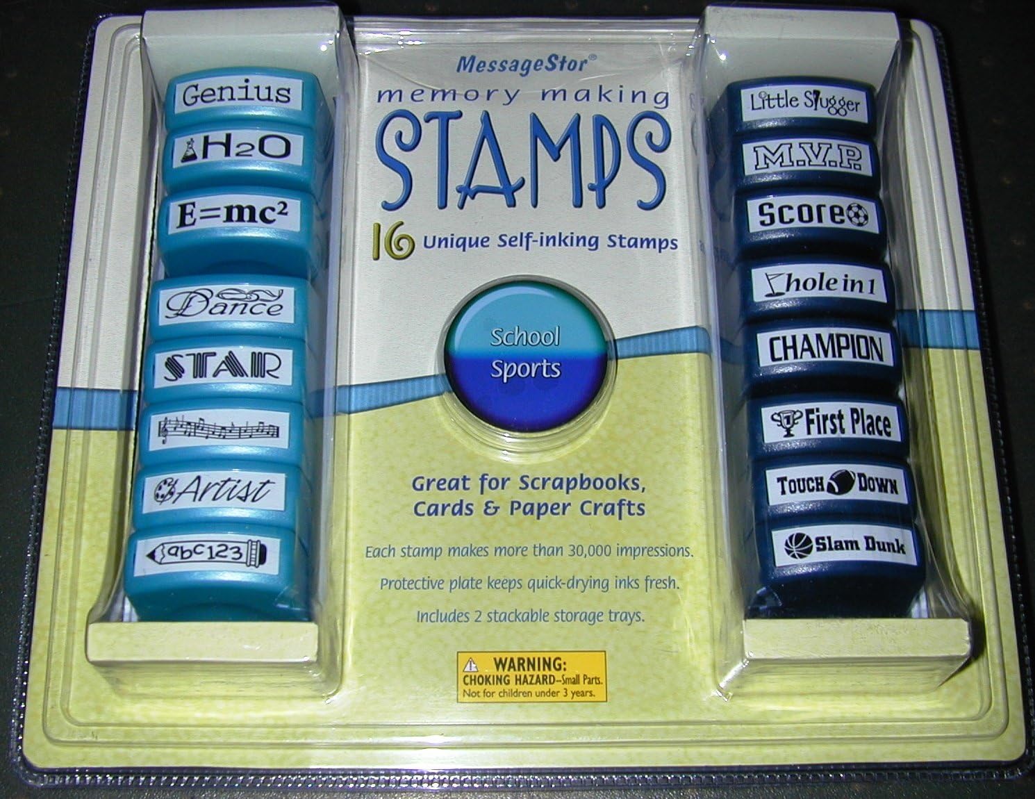 Amazon.com: 16 Unique Self-Inking School and Sports Memory Making ...