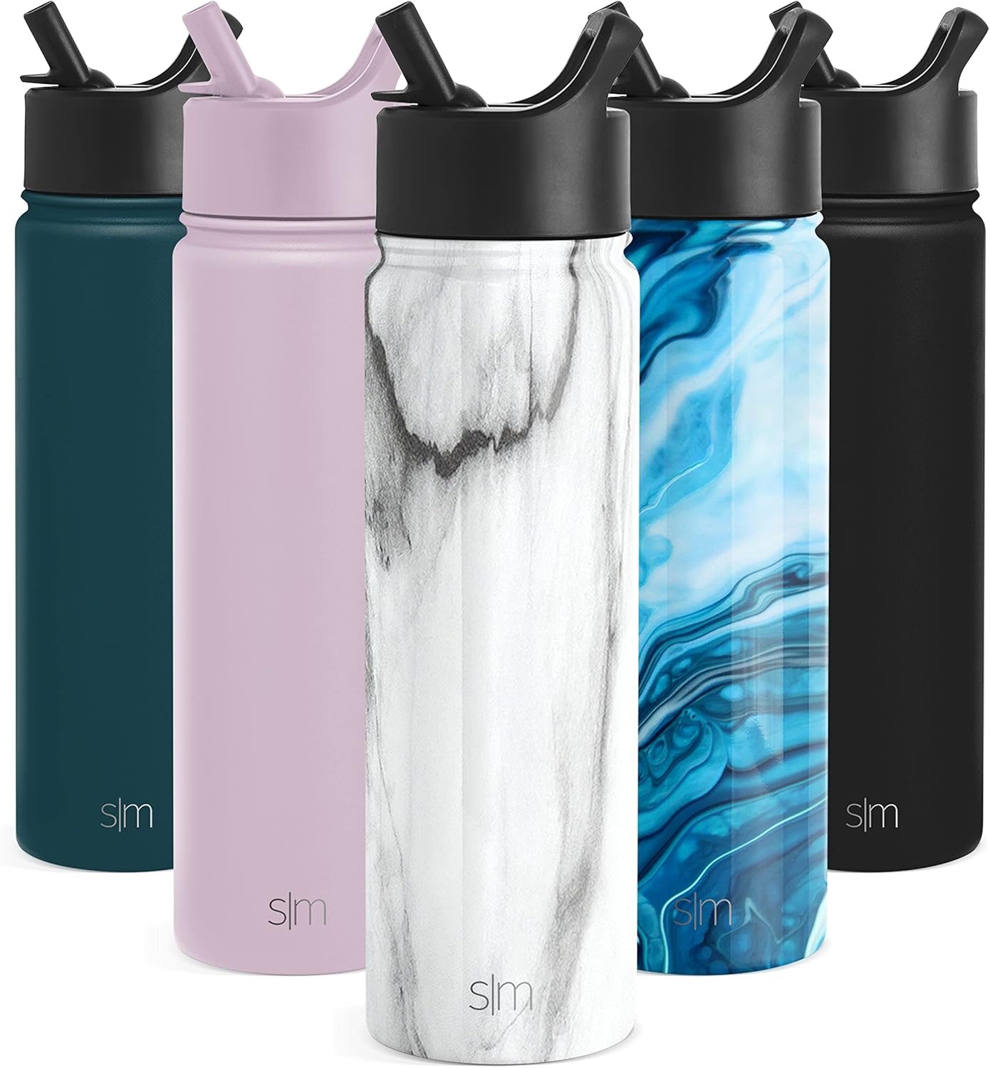 Amazon.com: Simple Modern Water Bottle with Straw Lid Vacuum Insulated ...