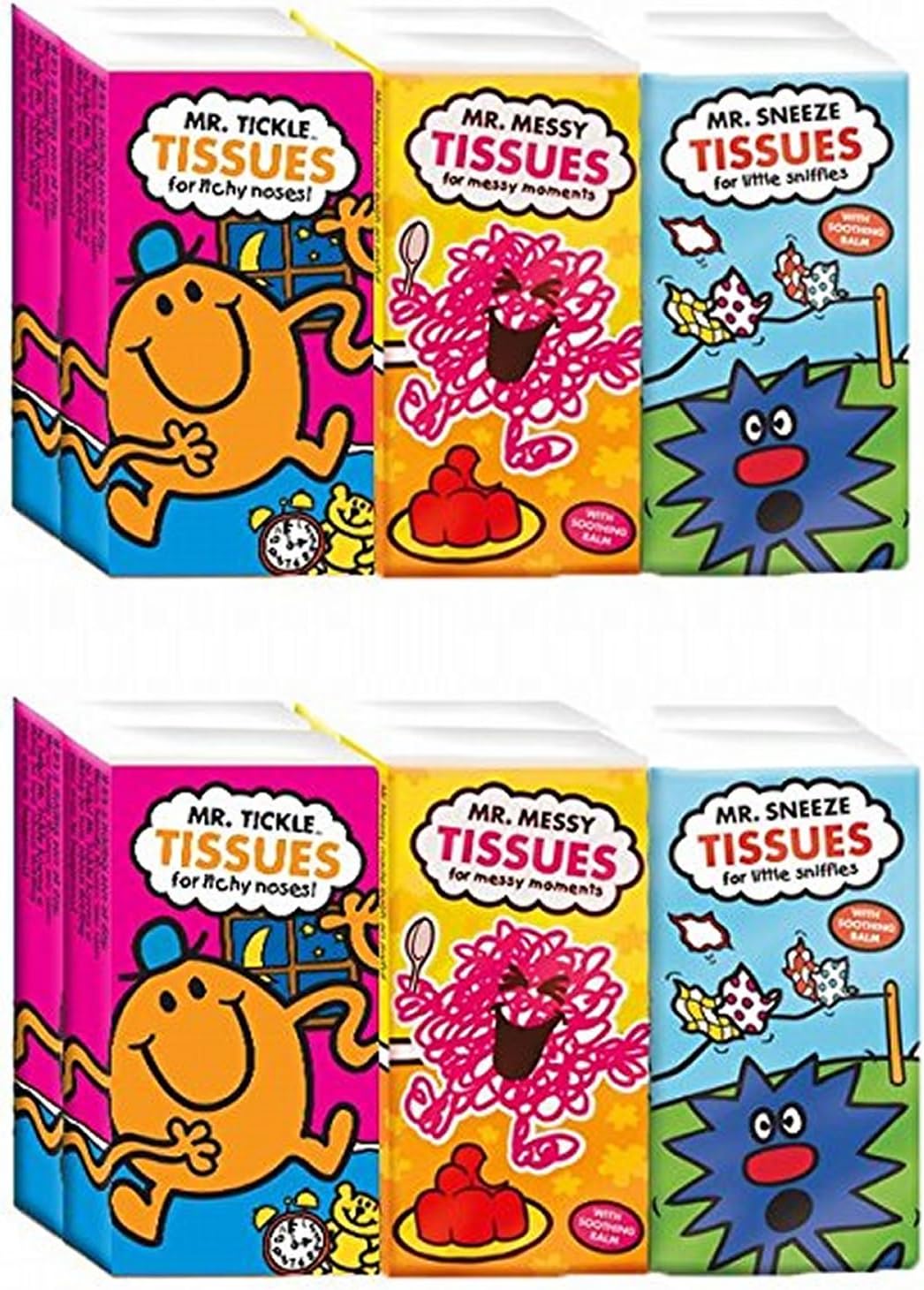 Mr Men Tissues (2 packs of 6 multipack) : Amazon.co.uk: Grocery