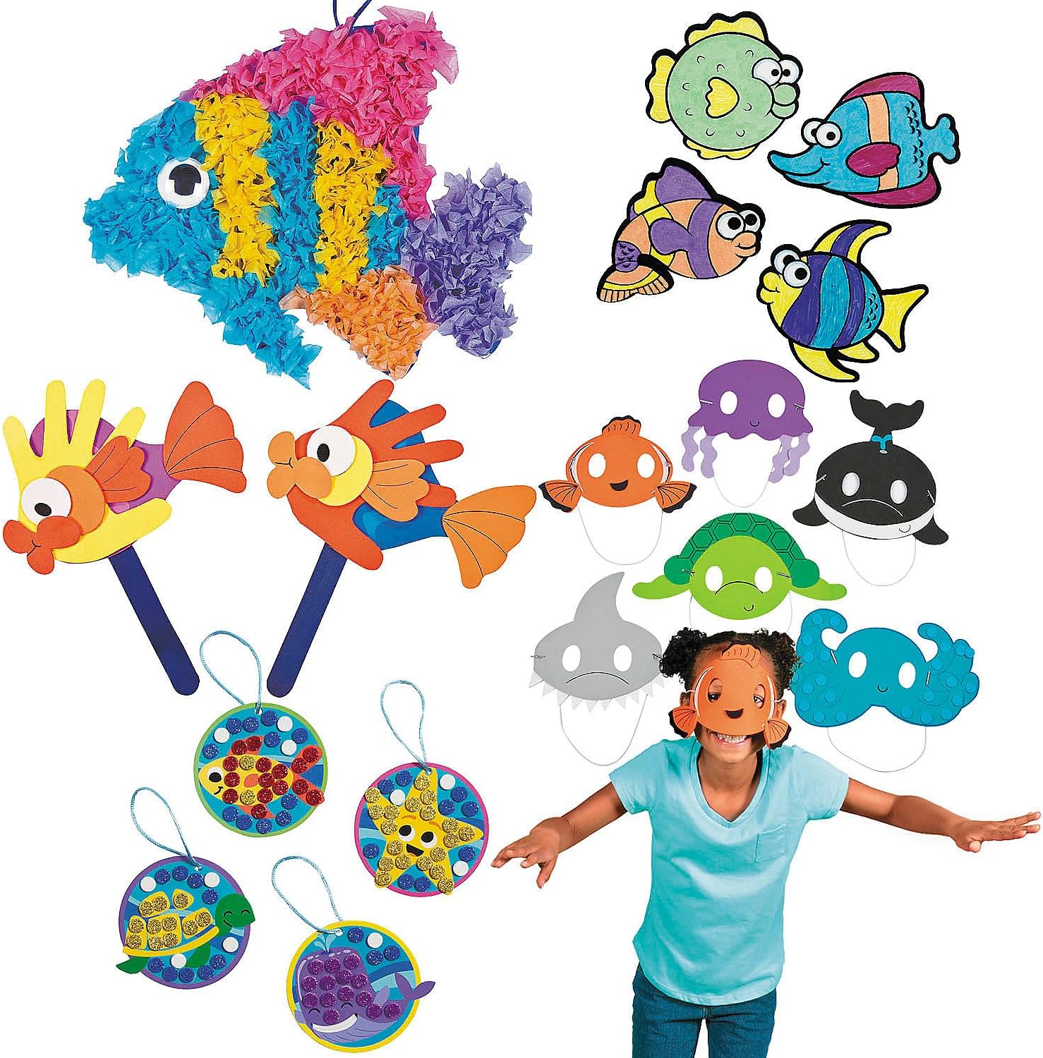 Amazon.com: Fun Express Sea Creatures Craft Kit Assortment - Bulk 60 Pc - VBS Vacation Bible ...