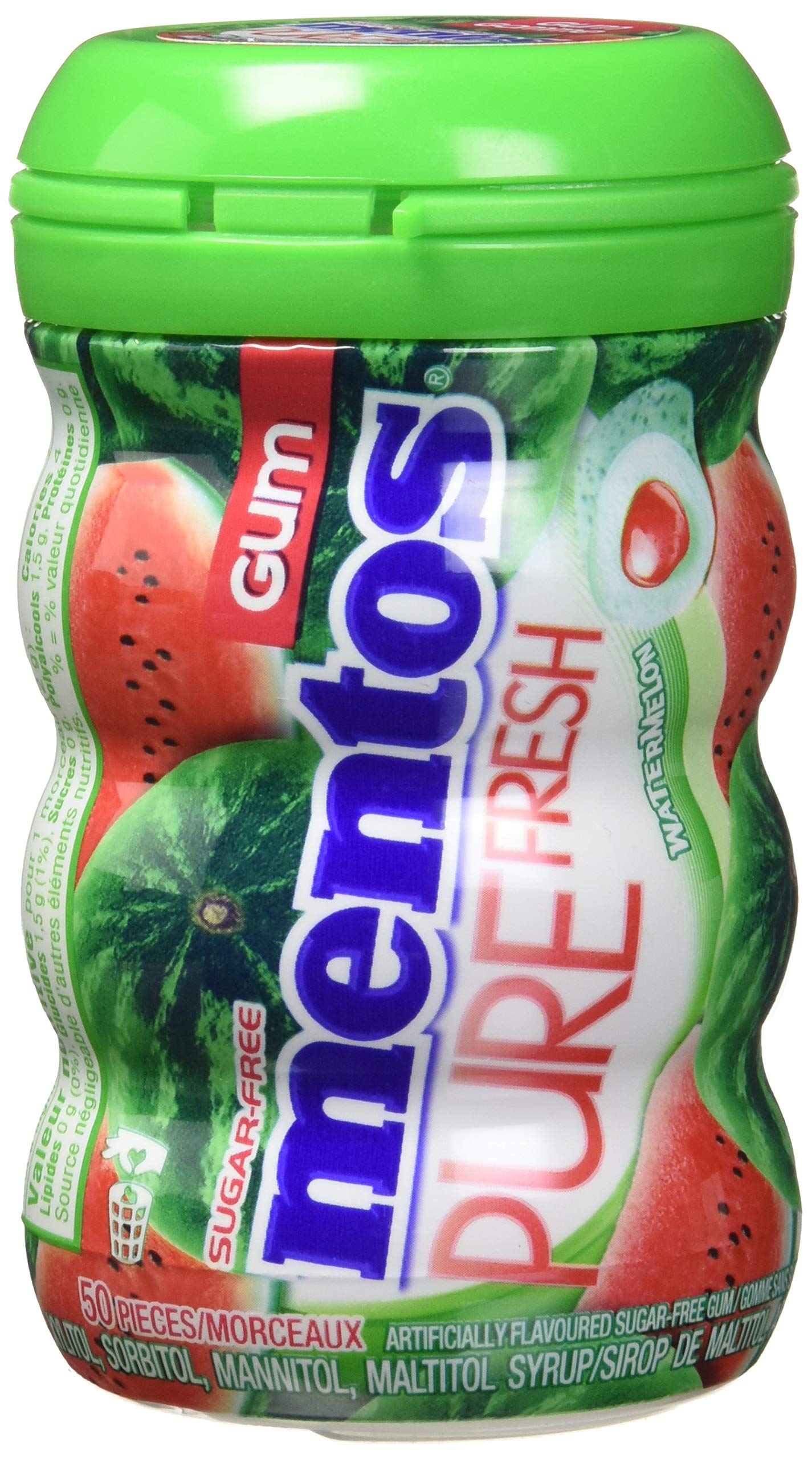 Mentos Pure Fresh - Watermelon Flavour - Pack of 6 bottles (300 pieces ...
