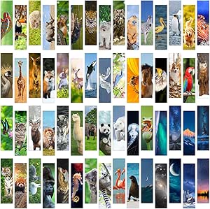 300 Pcs Animal Bookmarks for Kids, 60 Designs Cool Wildlife Bookmarks ...