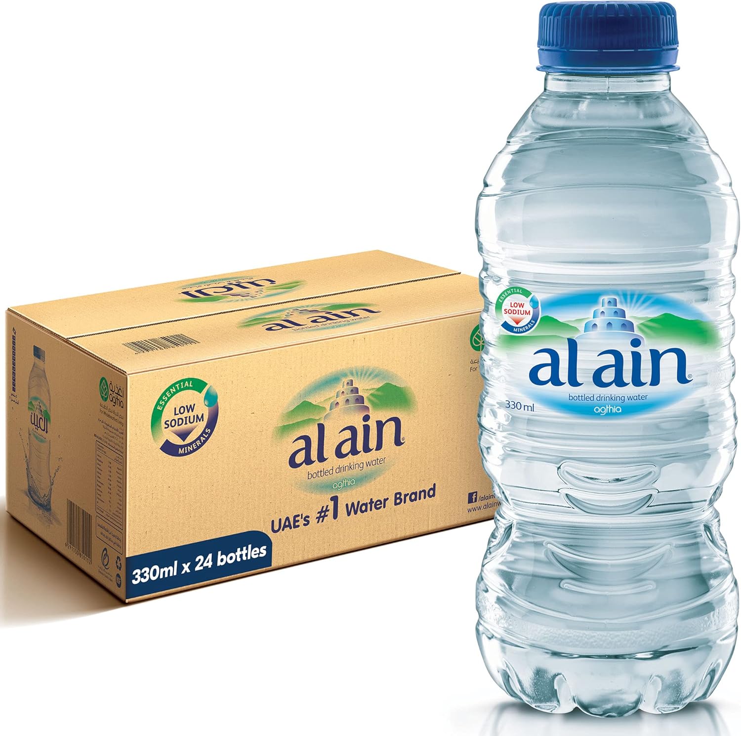 Al Ain Bottled Drinking Water - 330 ml (Pack of 24) : Amazon.ae: Grocery
