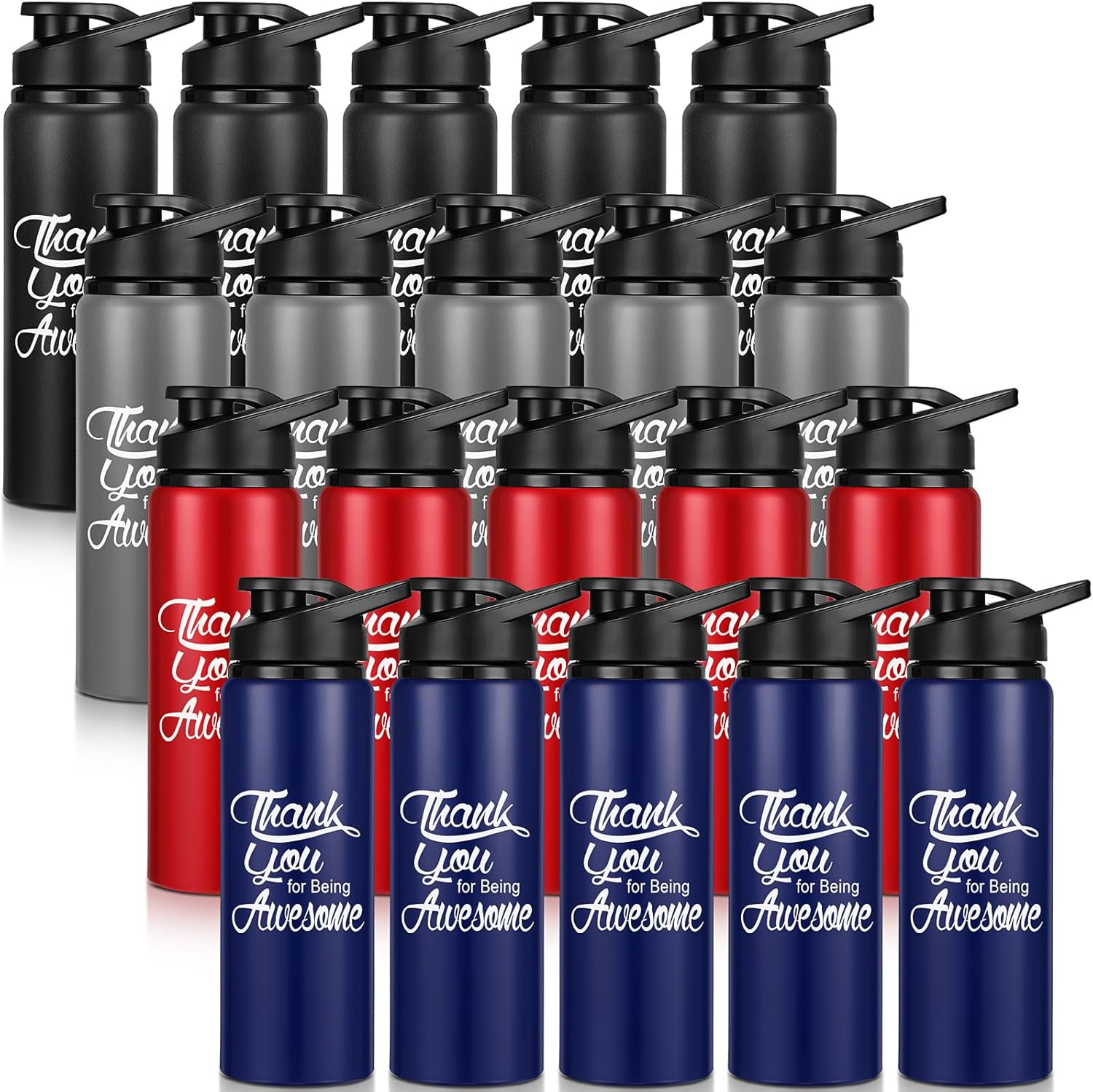 Amazon.com: Thank You Gifts for Women, 20 Pack Aluminum Water Bottles ...