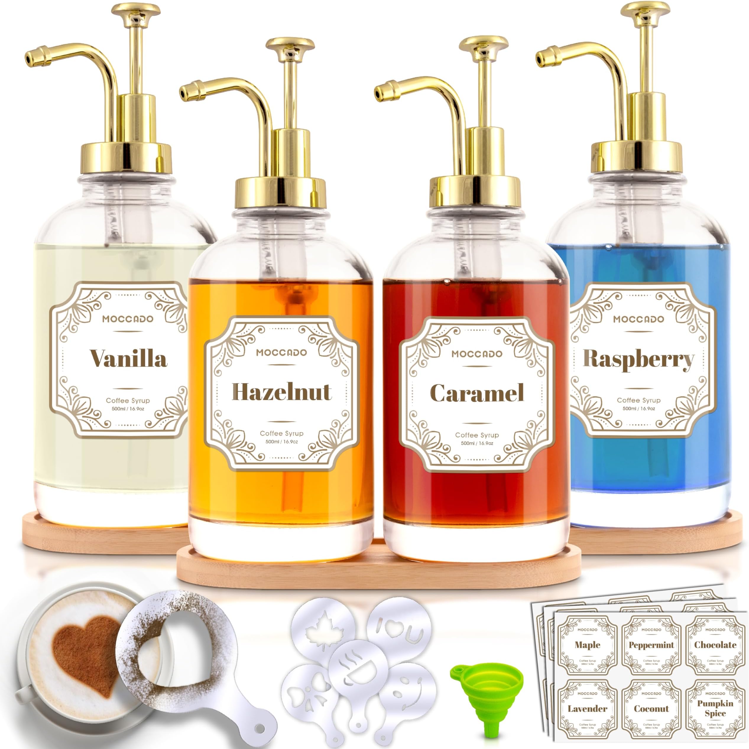 Amazon.com: MHDCLY Coffee Bar Accessories, Coffee Syrup Dispenser ...