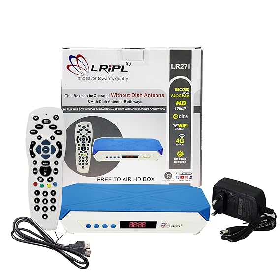 LRIPL Set Top Box Free Dish Without Antenna Wi-Fi Enabled- IPTV Box for ...