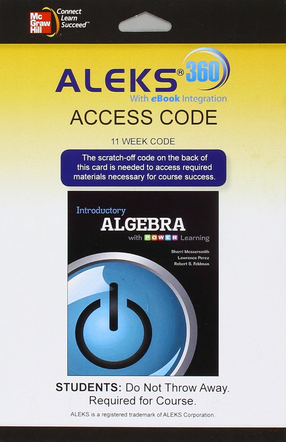 ALEKS 360 11 week access card for Introductory Algebra with P.O.W.E.R ...