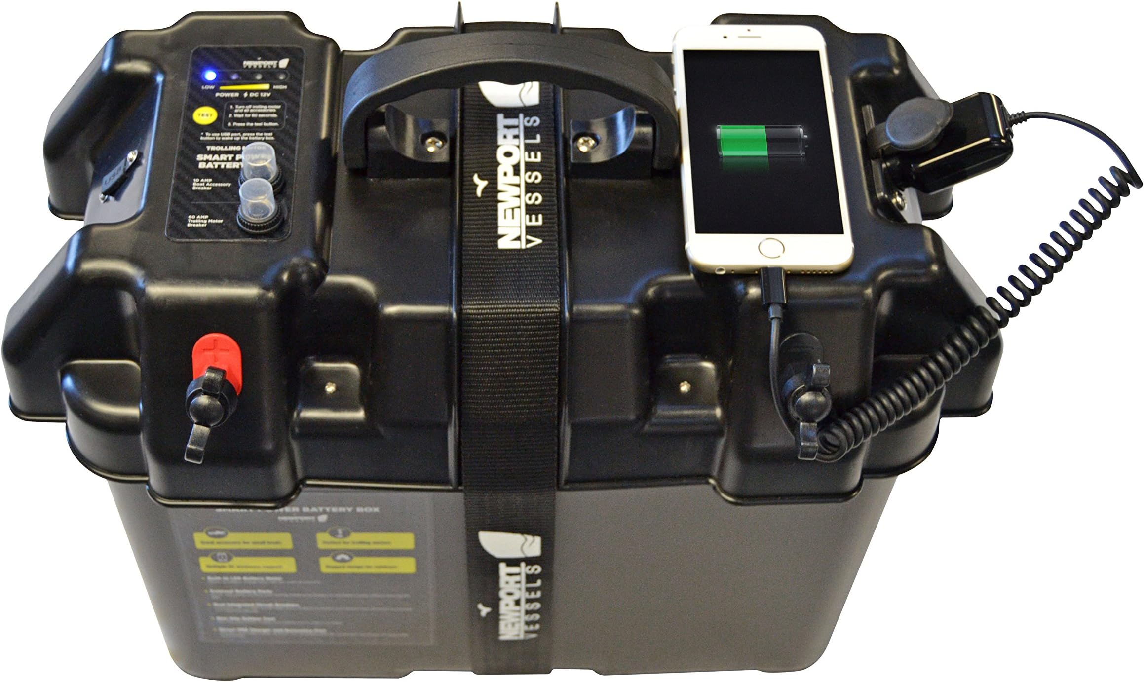 Newport Trolling Motor Smart Battery Box Power Center with USB and DC ...