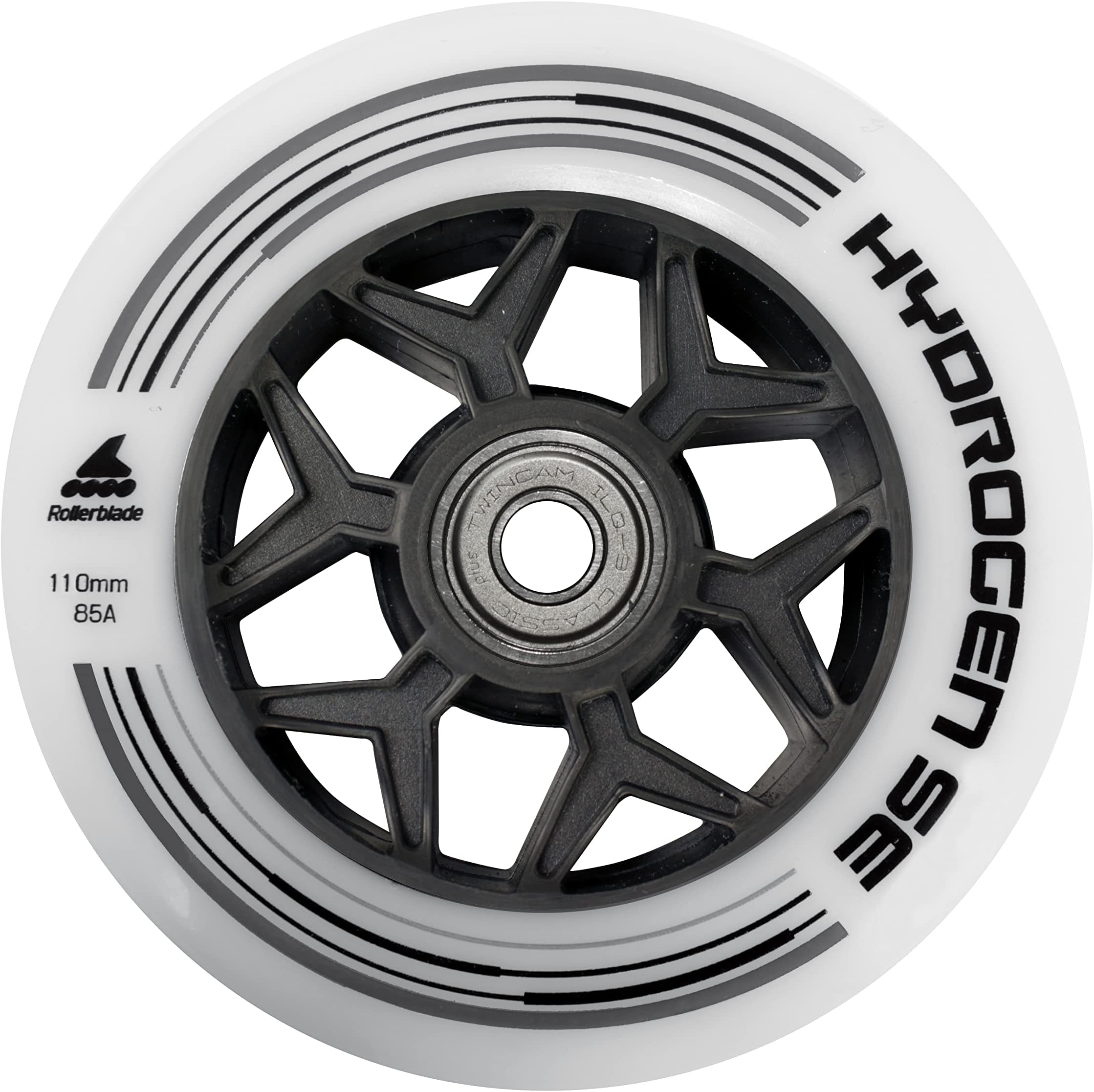 Amazon.com: Rollerblade Hydrogen 110mm Inline Skate Wheel 6-Pack, White ...