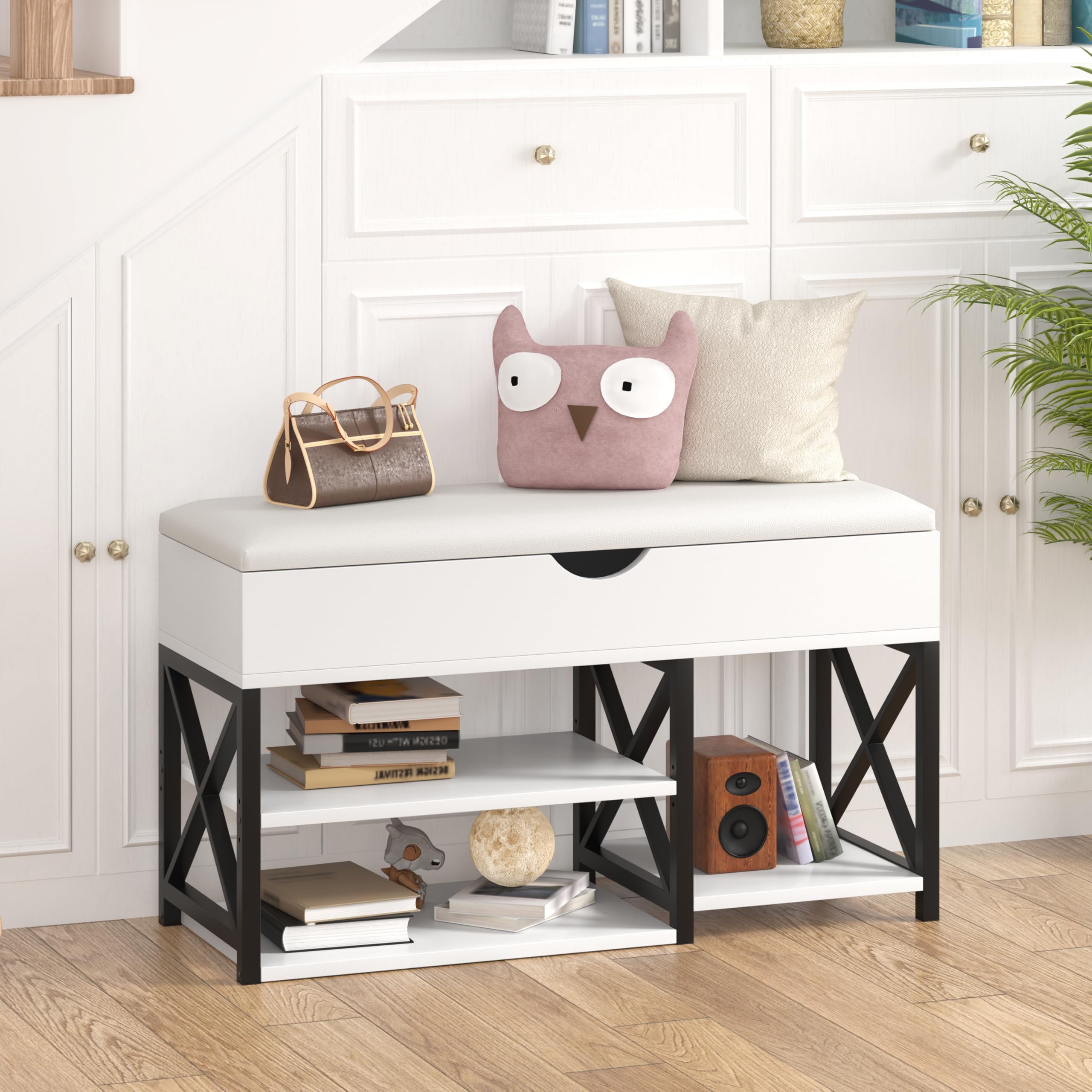 Amazon.com: Esmlada Shoe Storage Bench, Multifunctional Entryway Bench ...