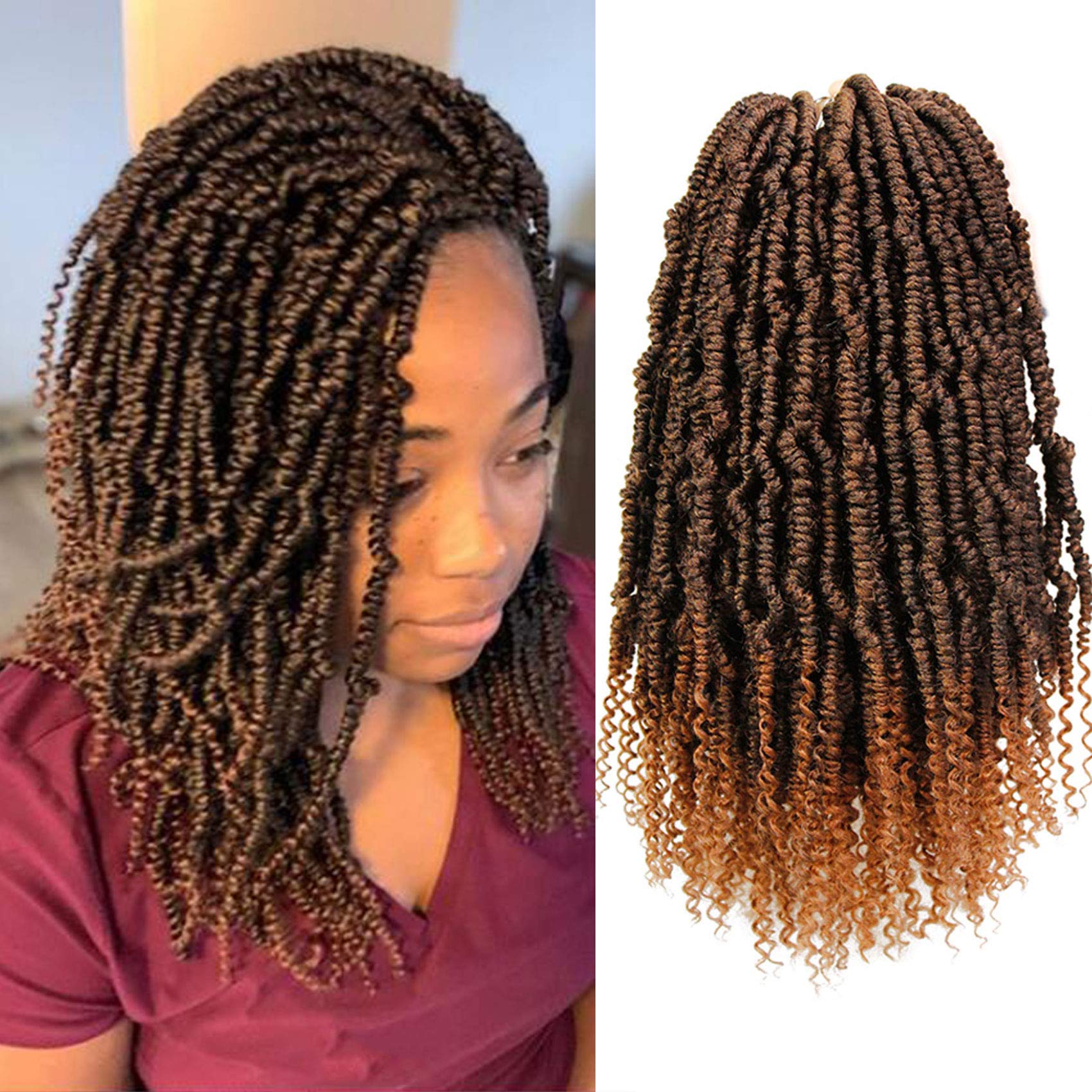 Buy Bomb Twist Crochet Hair 14 Inch 6 Packs Spring Twist Crochet Hair ...