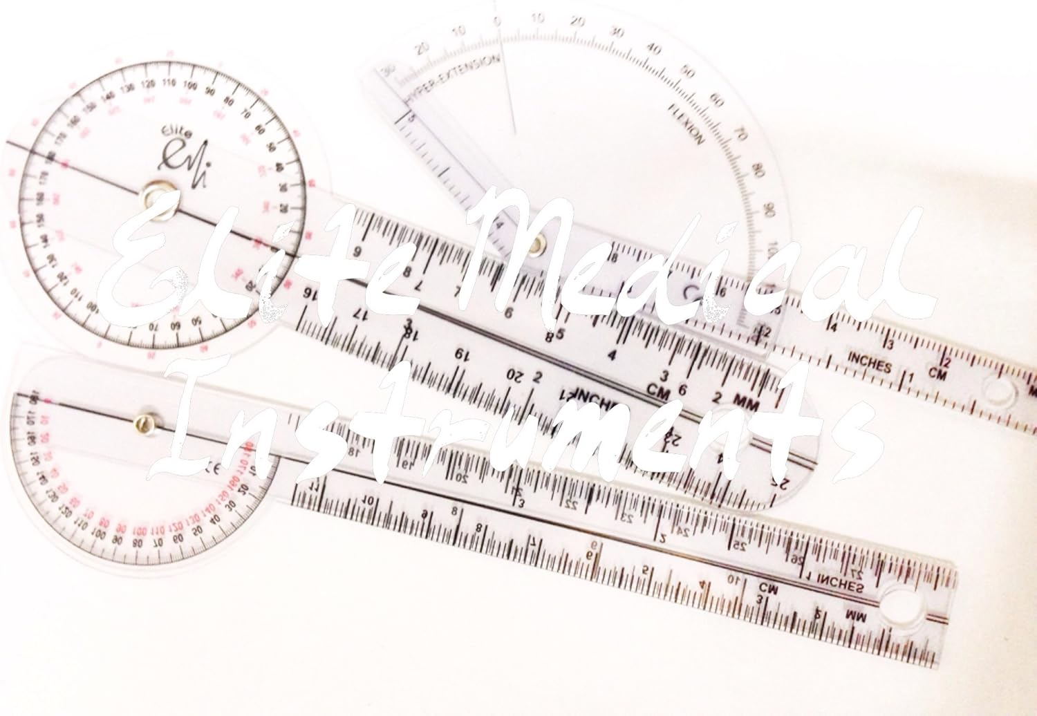 Amazon.com: EMI 3 Piece Pocket Goniometer Set: 6", 6" 180 Degree, and ...