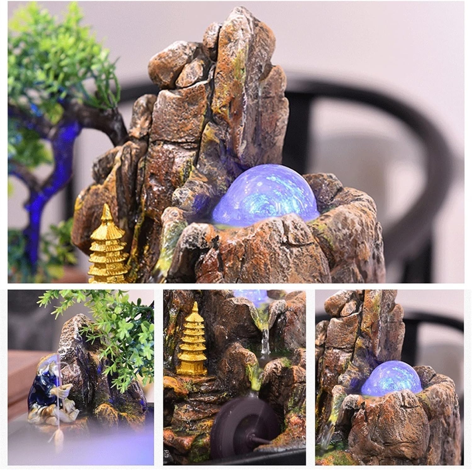 Indoor Water Fountain Tabletop Fountains Desktop Rockery Fountain ...