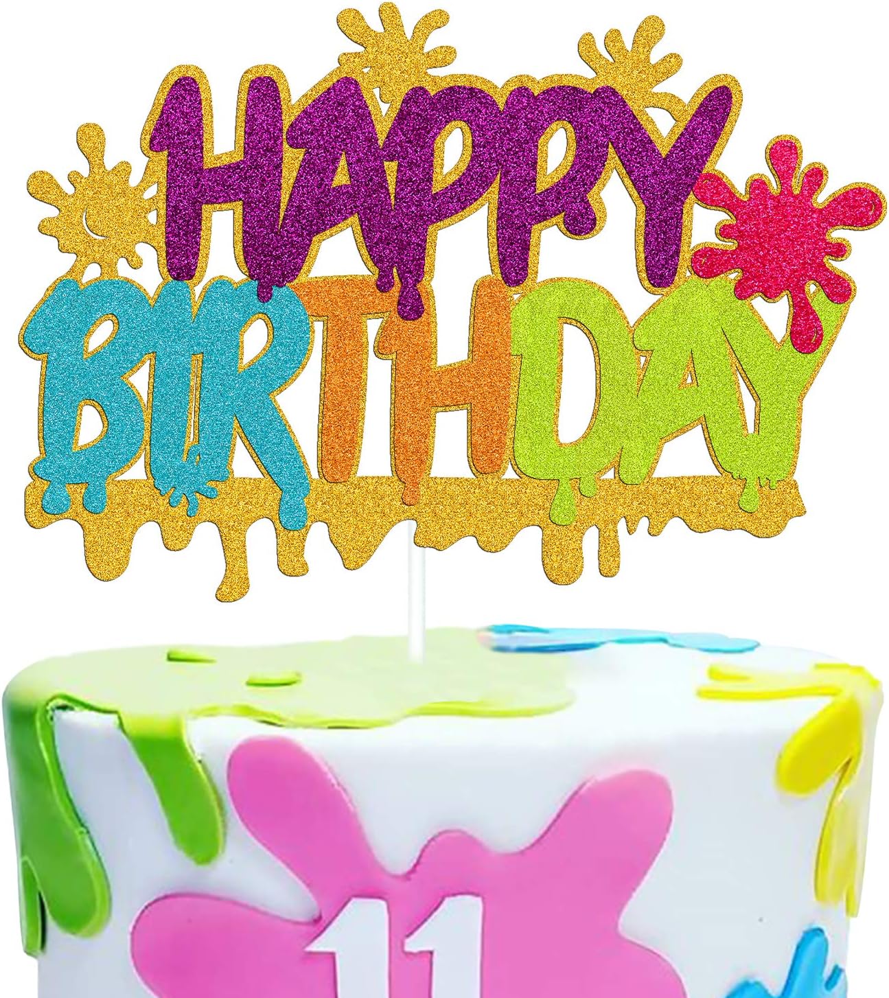 Amazon.com: Taiyin Art Cake Decorations Paint Brush Cupcake Toppers Art ...