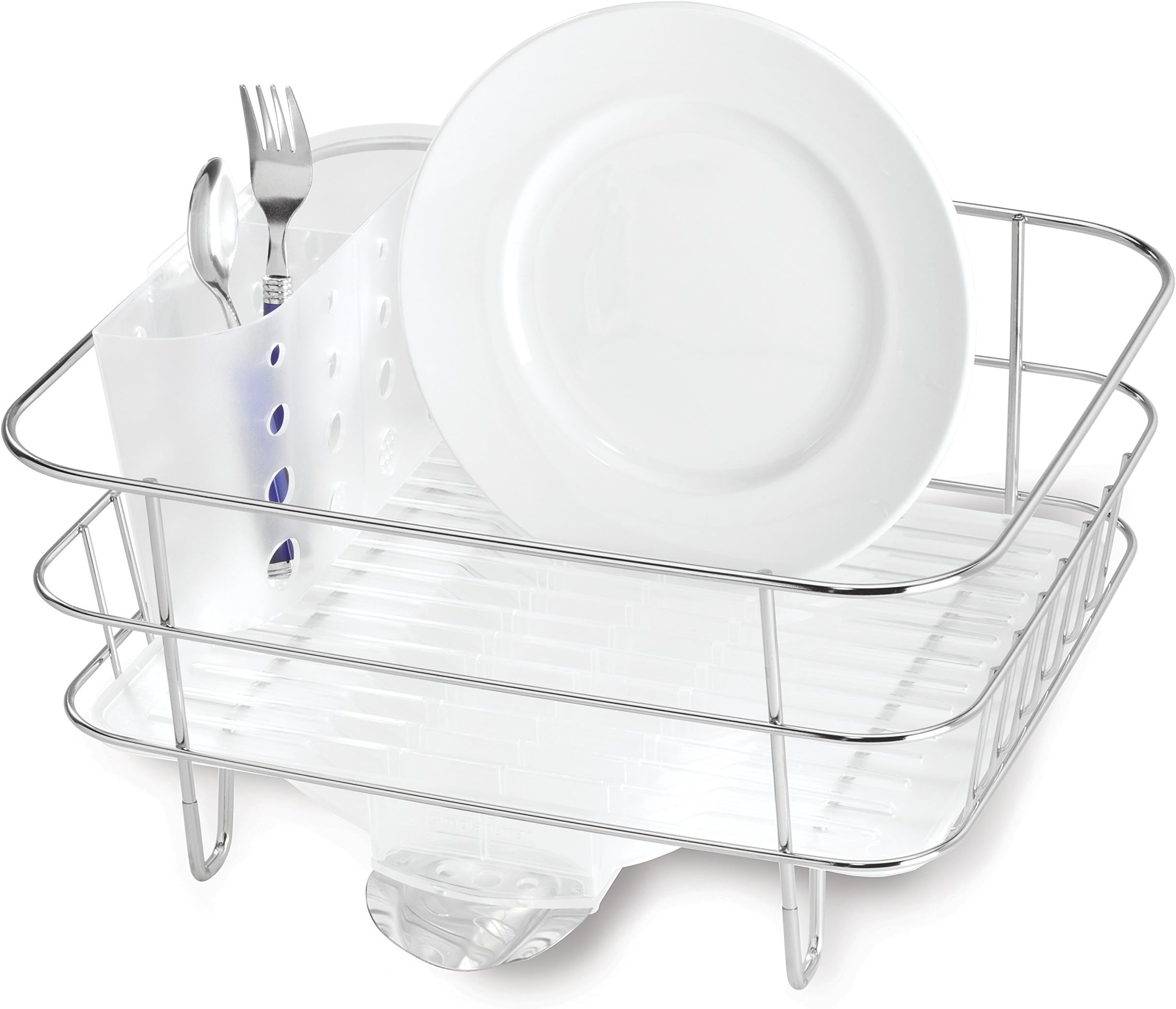 simplehuman KT1130 Compact Wire Frame Dish Rack, Kitchen Drainer, Drip ...