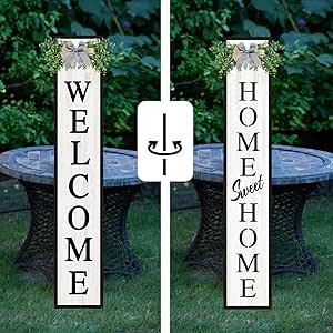 Amazon.com: Double-sided Welcome Sign With Black Frame : Home & Kitchen
