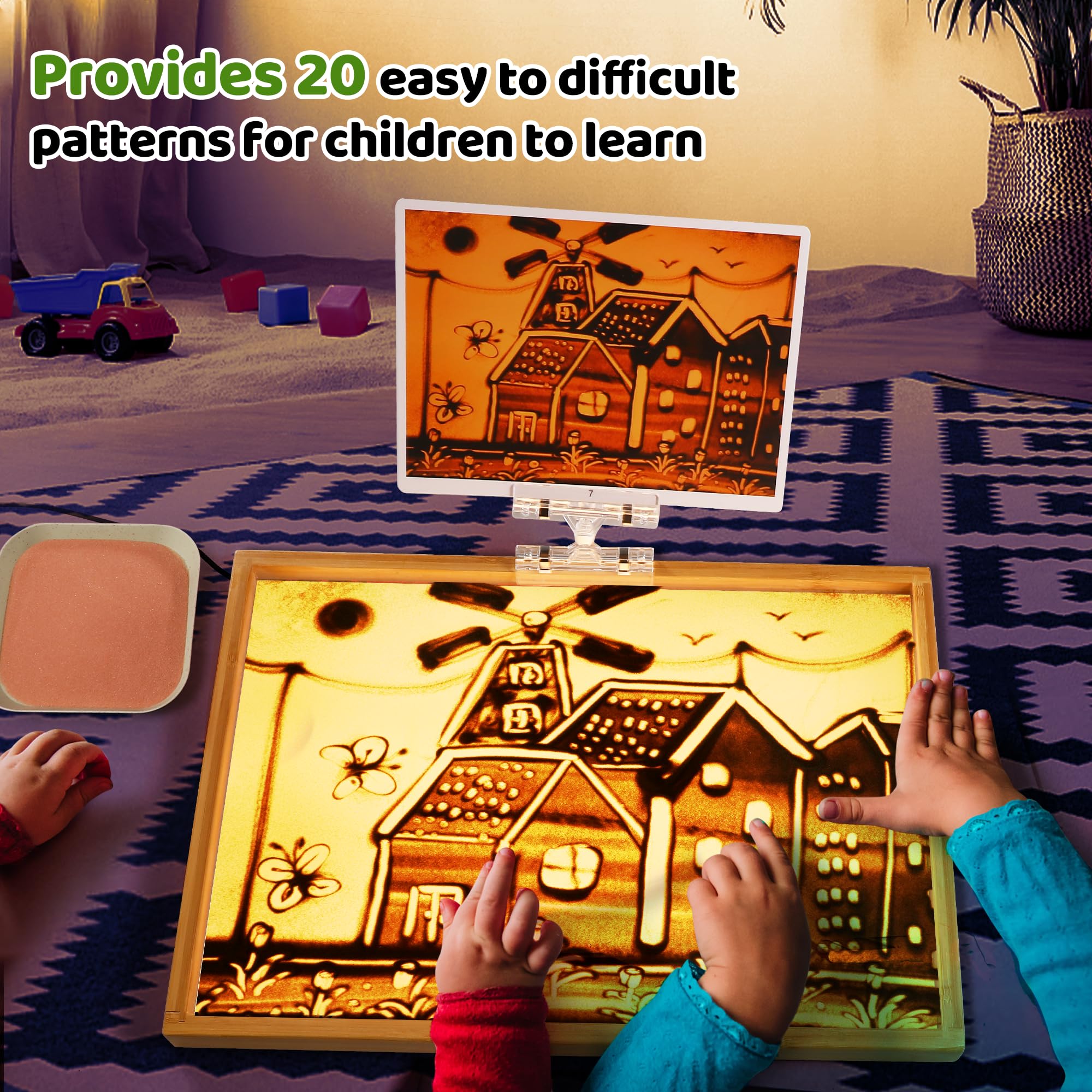 Snapklik.com : AtMini Sand Painting Light Box Light Table For Kids ...