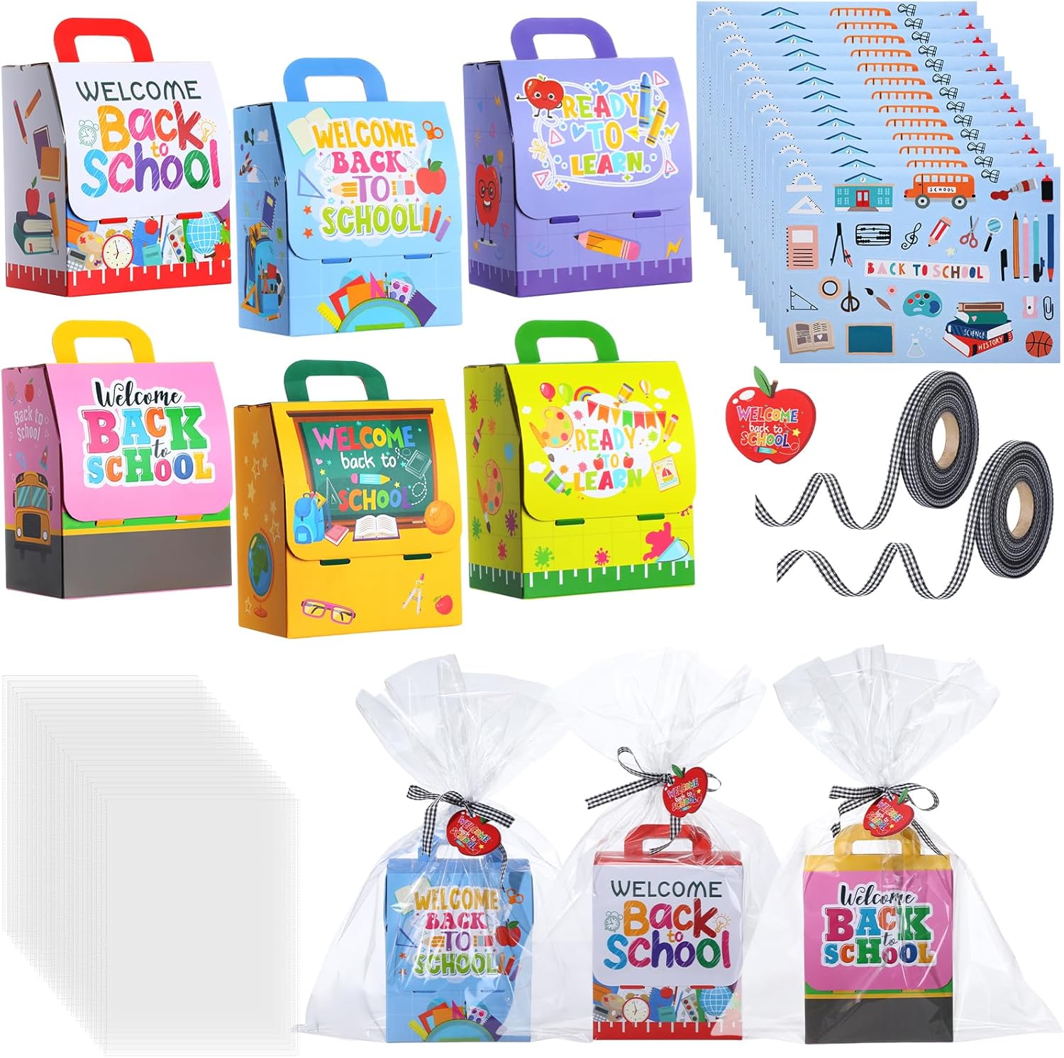 Amazon.com: Feifeiya 170 Pcs 48 Set Welcome Back to School Gift Basket ...
