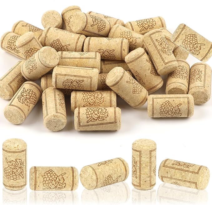 Amazon.com: 35 Pack Straight Wine Corks, #8 Soft Wood Cork Stoppers, 7/ ...