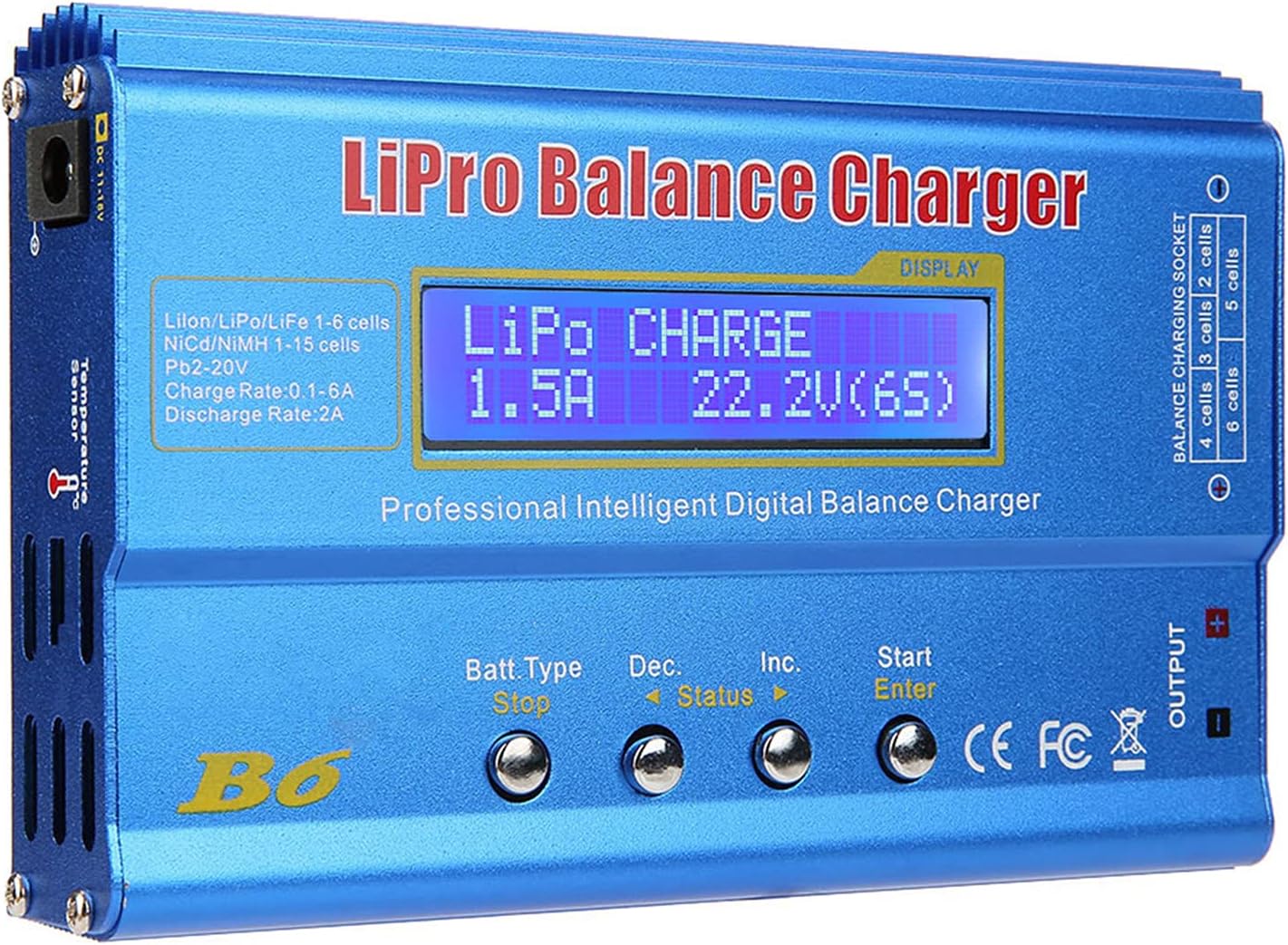 Hobby Fans B6 Mini Professional Balance Charger/Discharger with Power ...