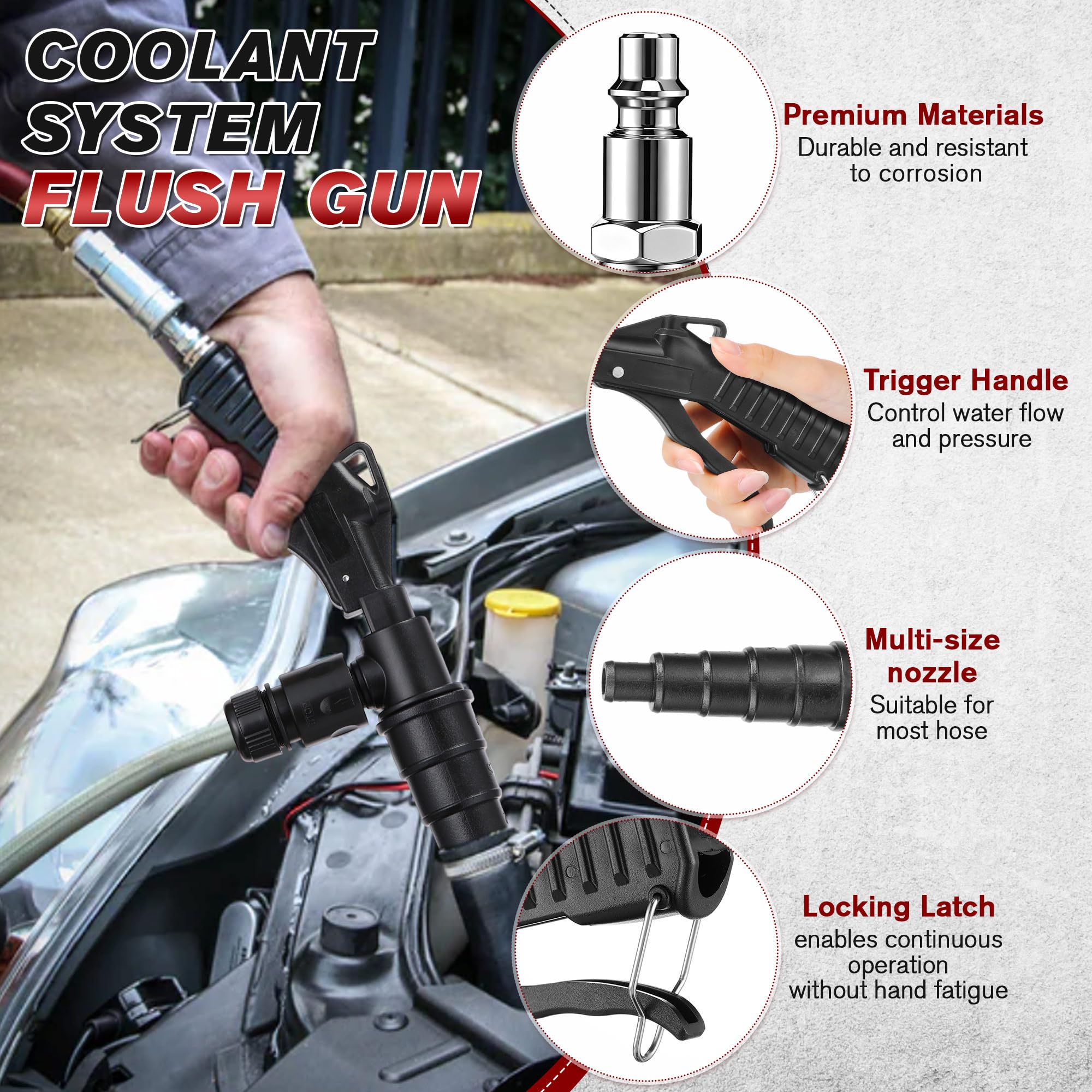 Snapklik.com : Gulfmew Coolant System Flush Gun, Lever Action Heater ...