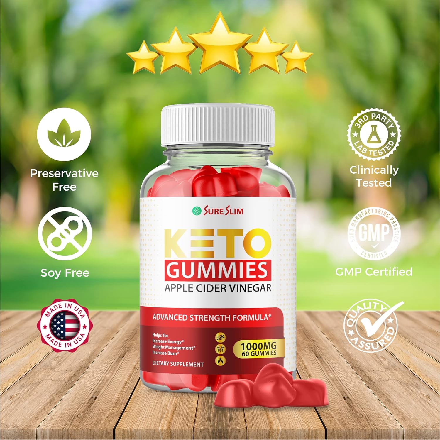 Gomitas Keto Sure Slim Fórmula oficial veganas sin OMG gomitas Keto con ...