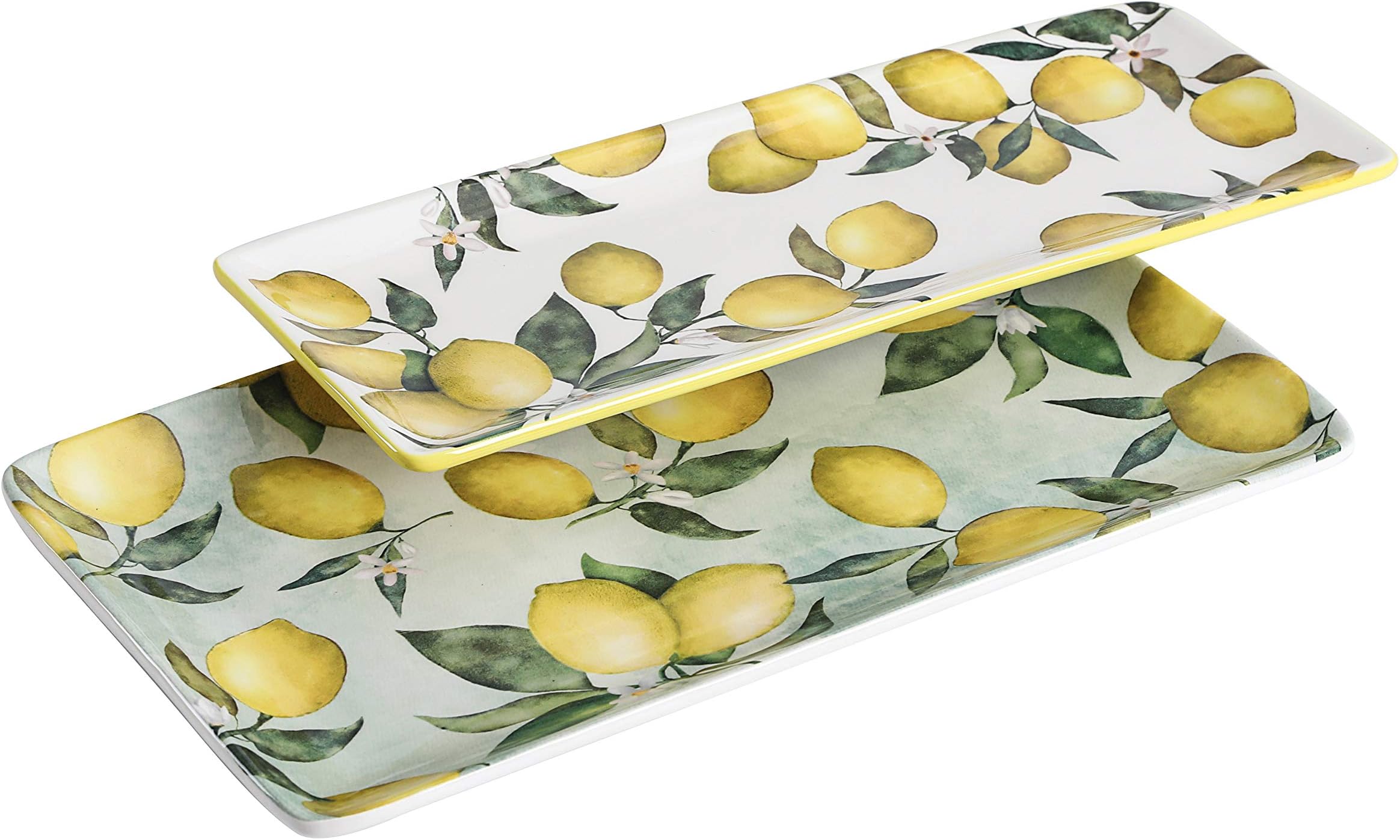 Amazon.com | Certified International Lemon Zest 2 pc Melamine Platter ...