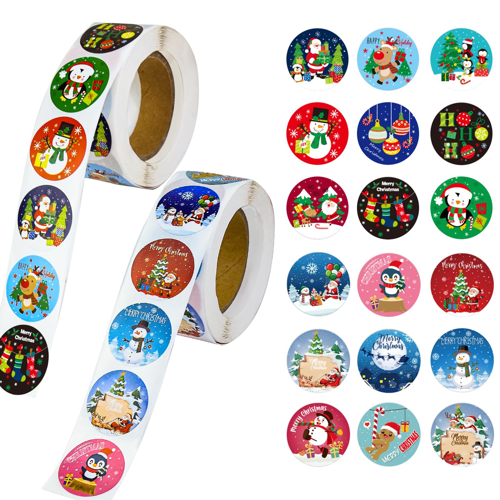 1000Pcs Christmas Sealing Sticker Merry Christmas Sticker Label Xmas ...