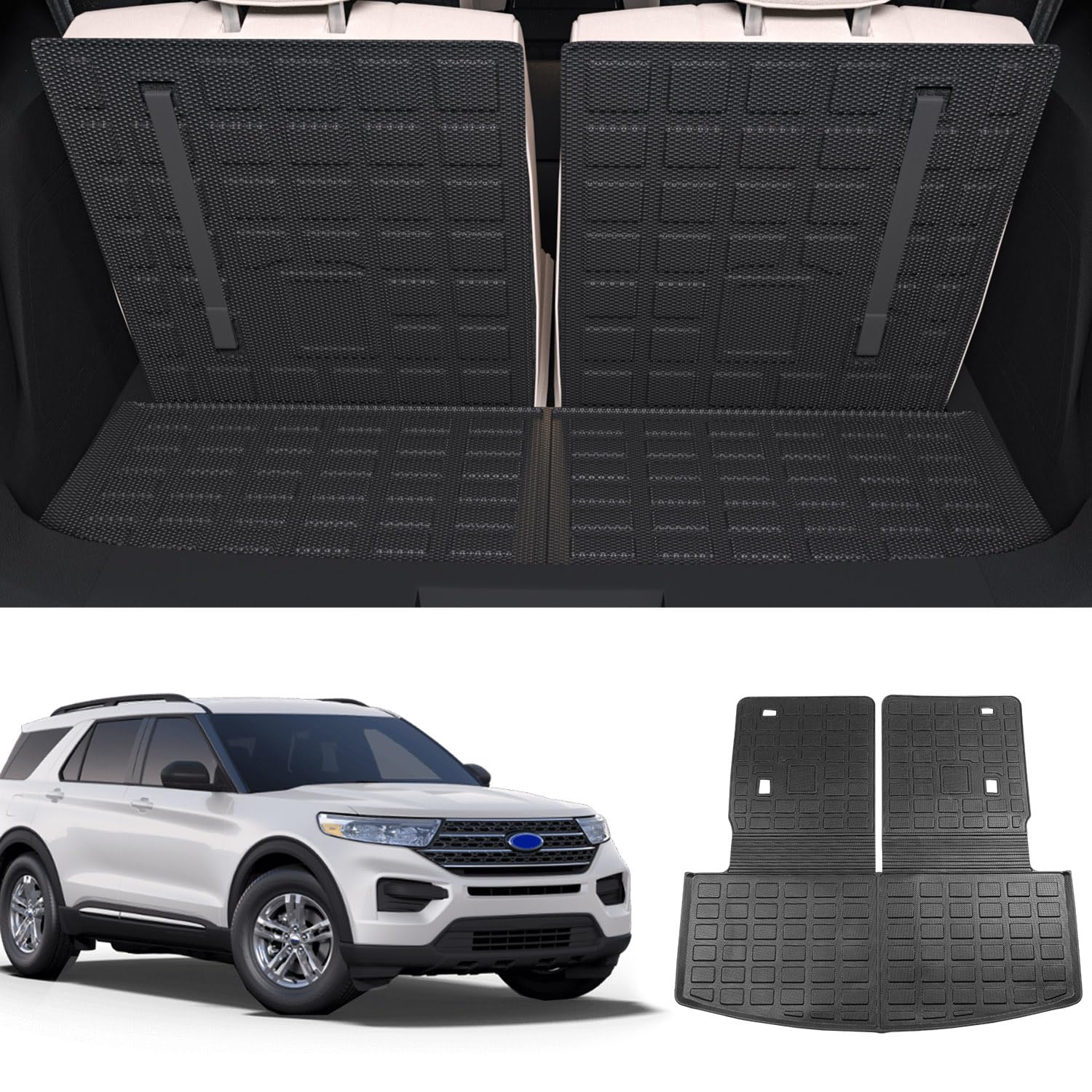 Xipoo Cargo Liner Compatible with 2020-2023 Ford Explorer Rear Trunk ...